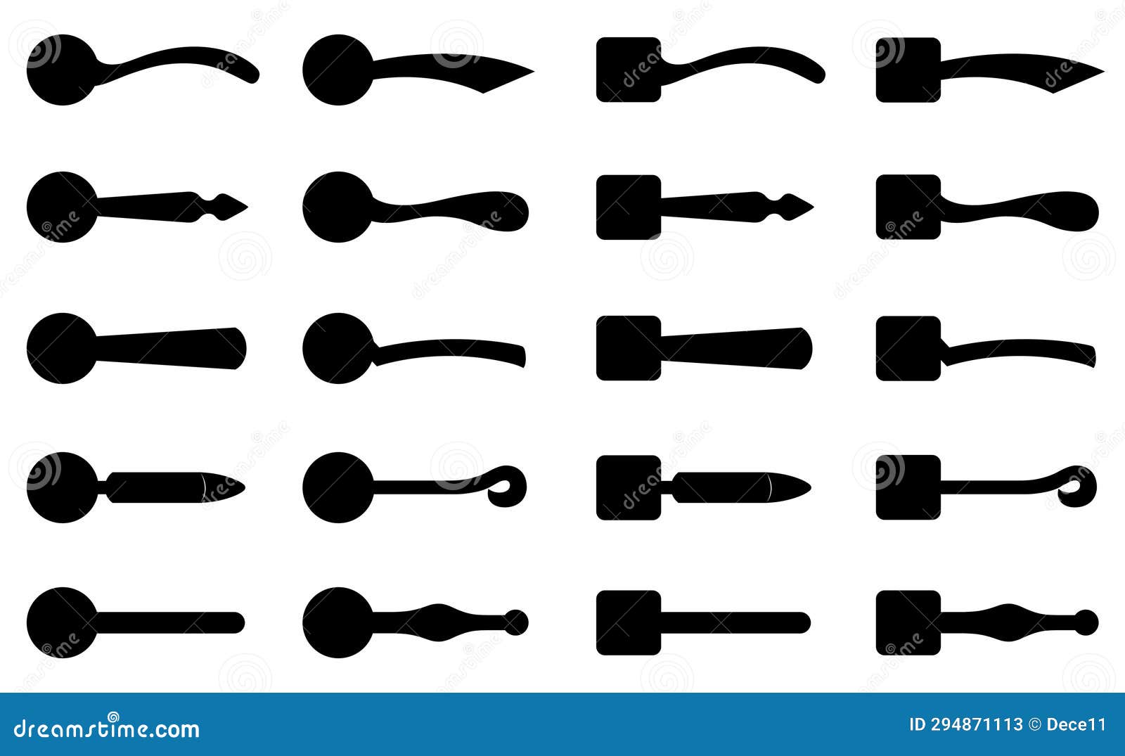 Illustration of Different Door Knobs Stock Illustration - Illustration ...