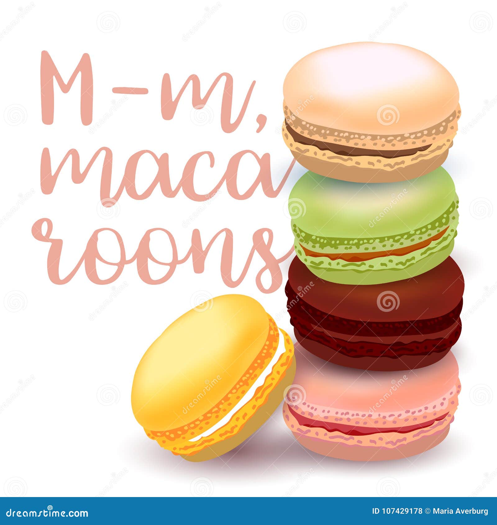 How To Draw Set Of Macaroons For Children. Step By Step Drawing ...