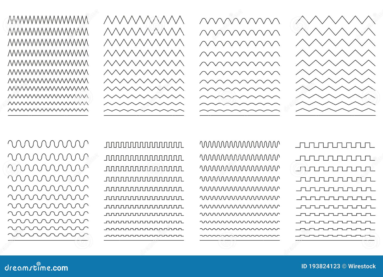 Illustration of Different Horizontal Lines Stock Illustration ...
