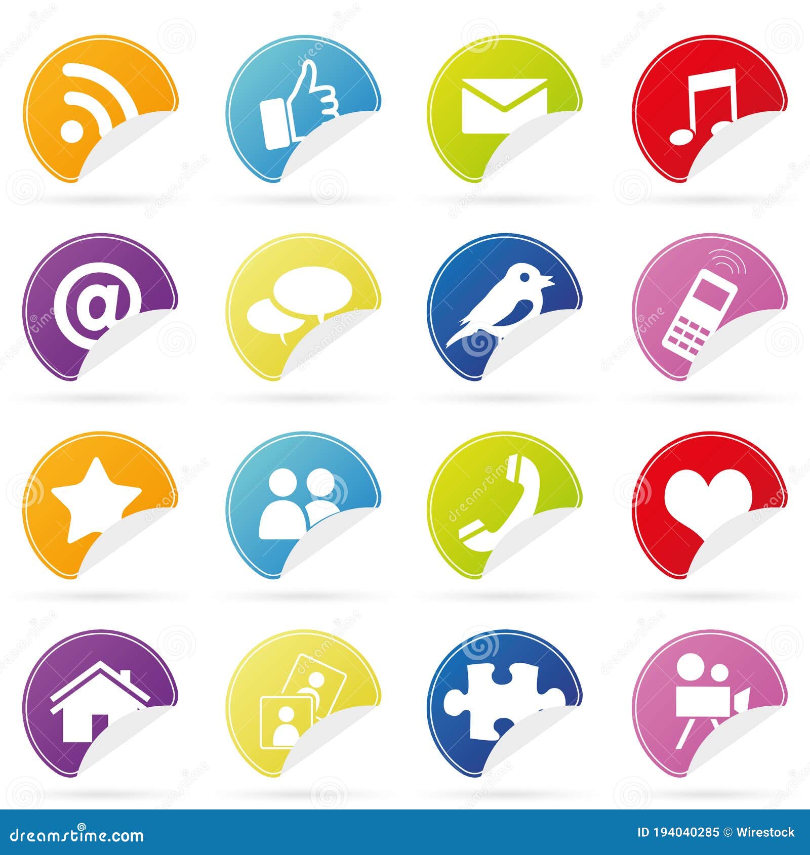 Illustration of Different Icons for a Smartphone Application Menu Stock ...