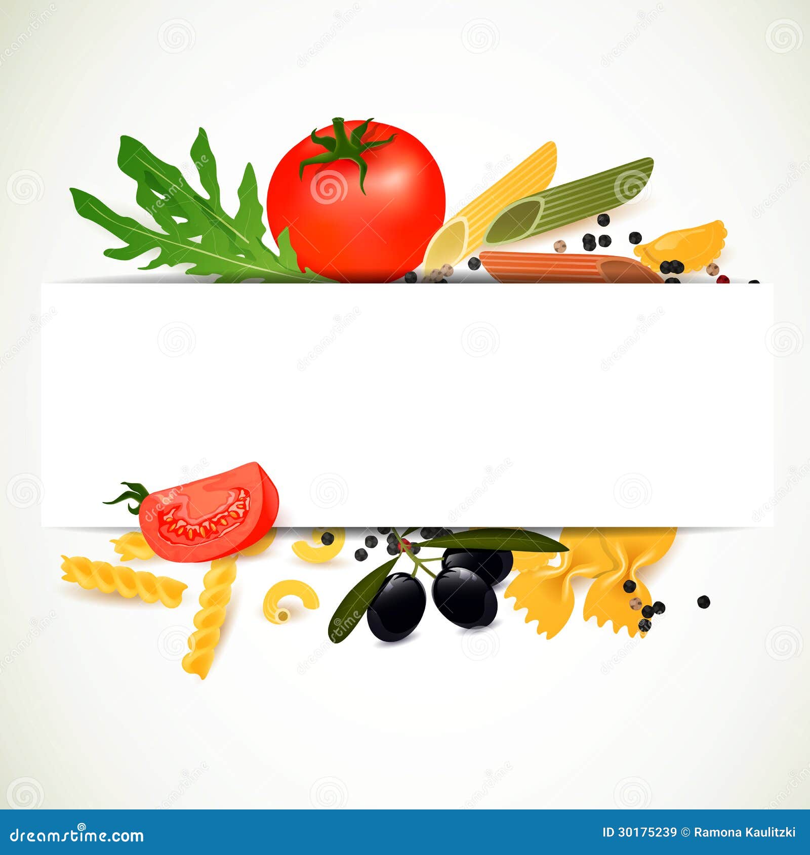 Pasta Elements stock illustration. Illustration of card - 30175239