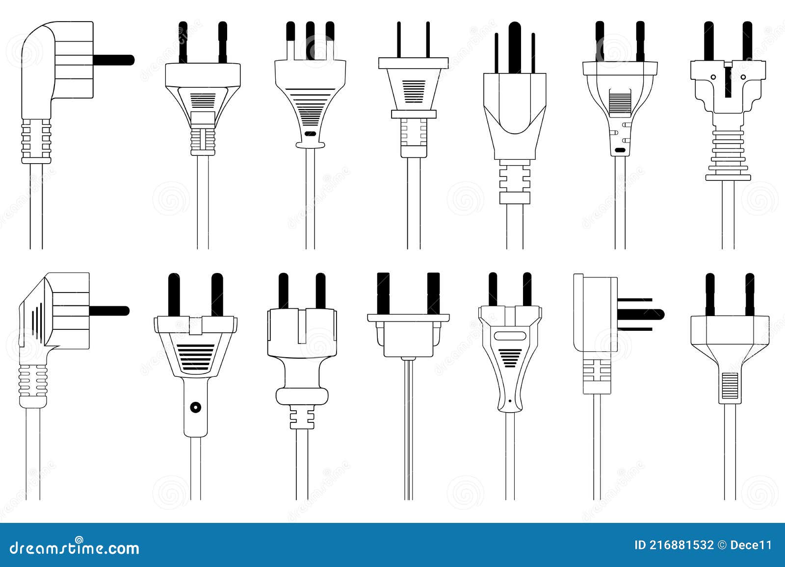 Illustration of Different Plugs Stock Vector - Illustration of ...