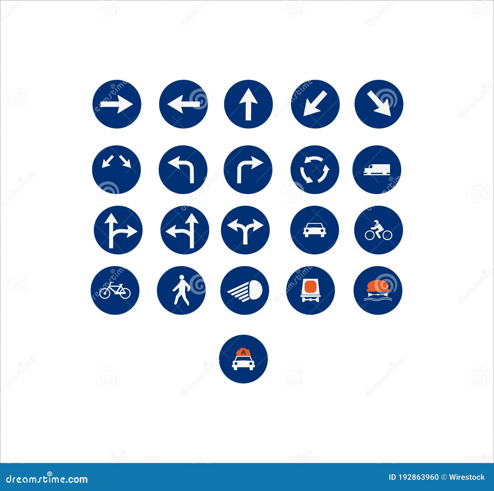 Illustration of Different Road Signs for Web and Mobile Design Isolated ...
