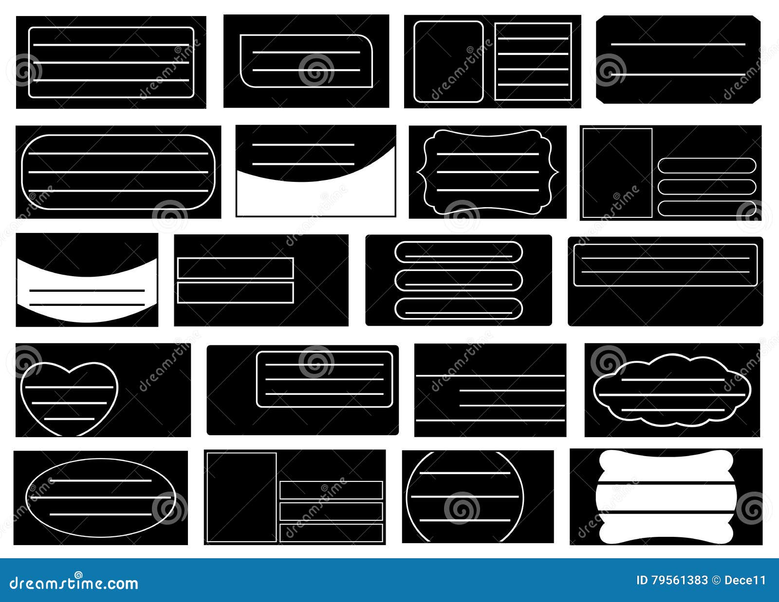 Illustration Of Different School Notebook Labels Cartoon Vector ...