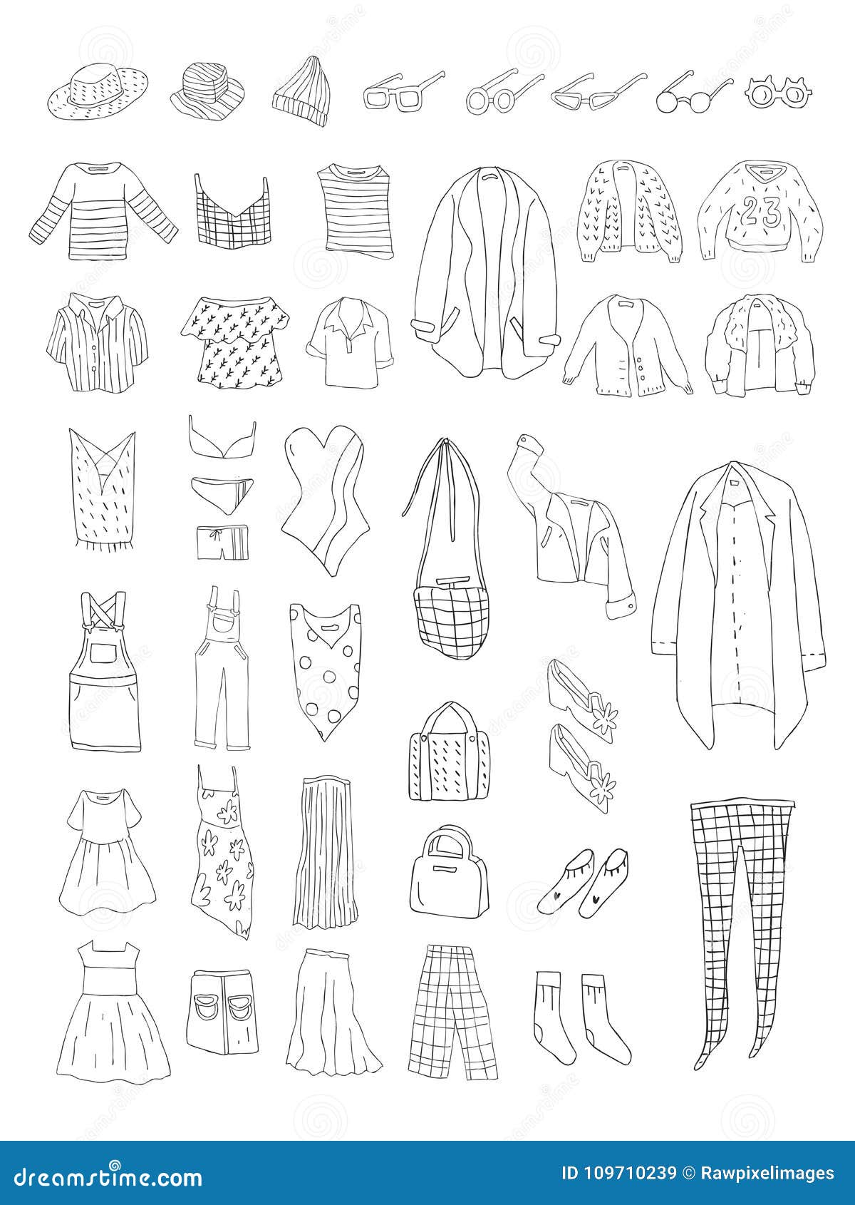 Illustration Of Different Types Of Clothes Royalty-Free Stock ...