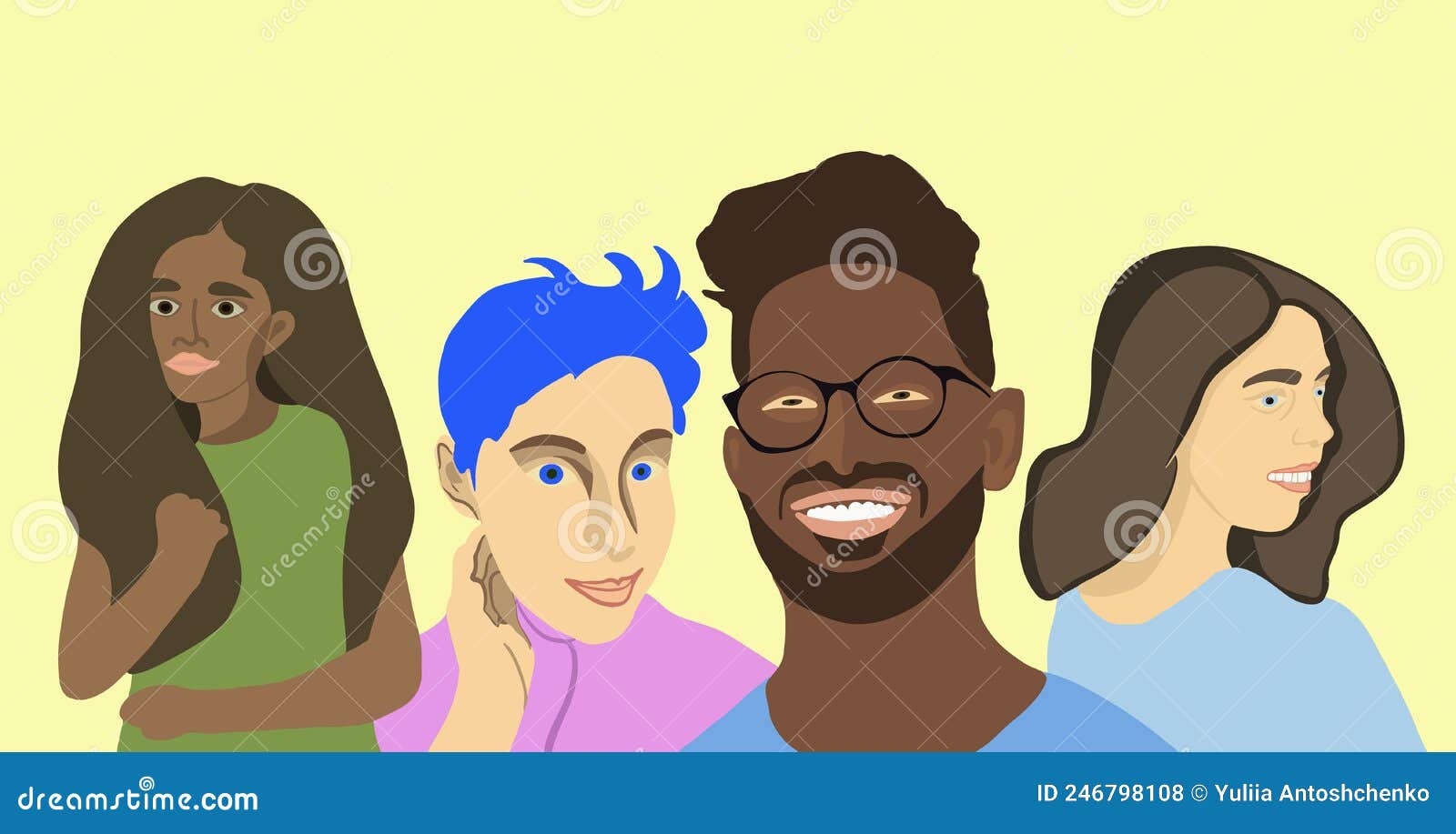 Illustration of Different Types of People. Stock Vector - Illustration ...