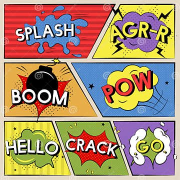 Illustration of a Different Words from Comic Stock Illustration ...