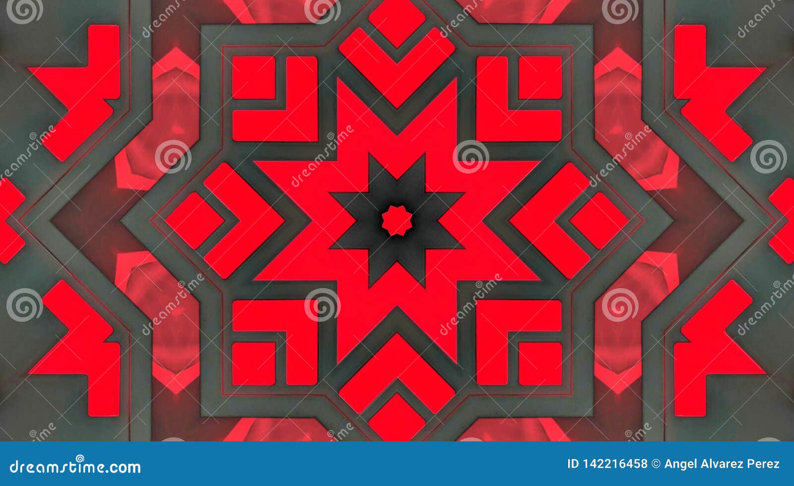 Illustration Digital Art Design Effect Red Pattern Stock Photo - Image ...