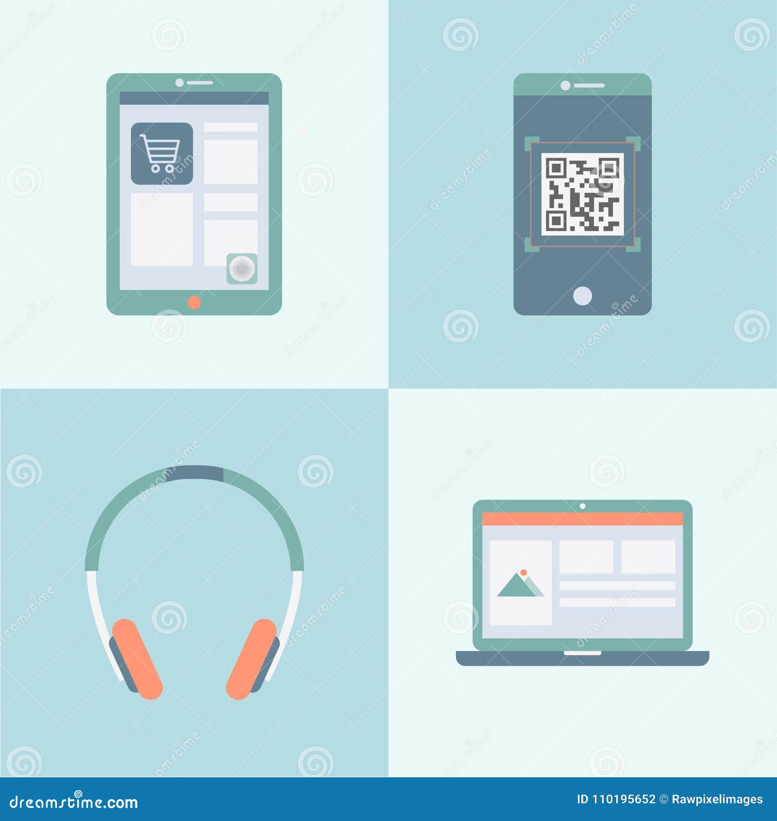 Illustration of Digital Devices Connection Stock Illustration ...