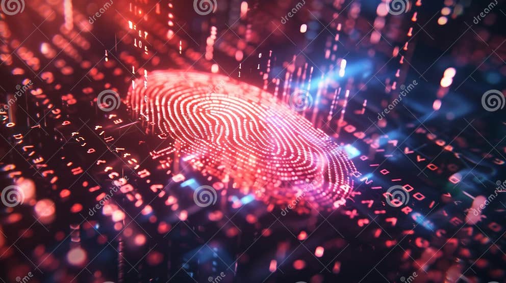 An Illustration of a Digital Fingerprint Being Created and Stored in a ...