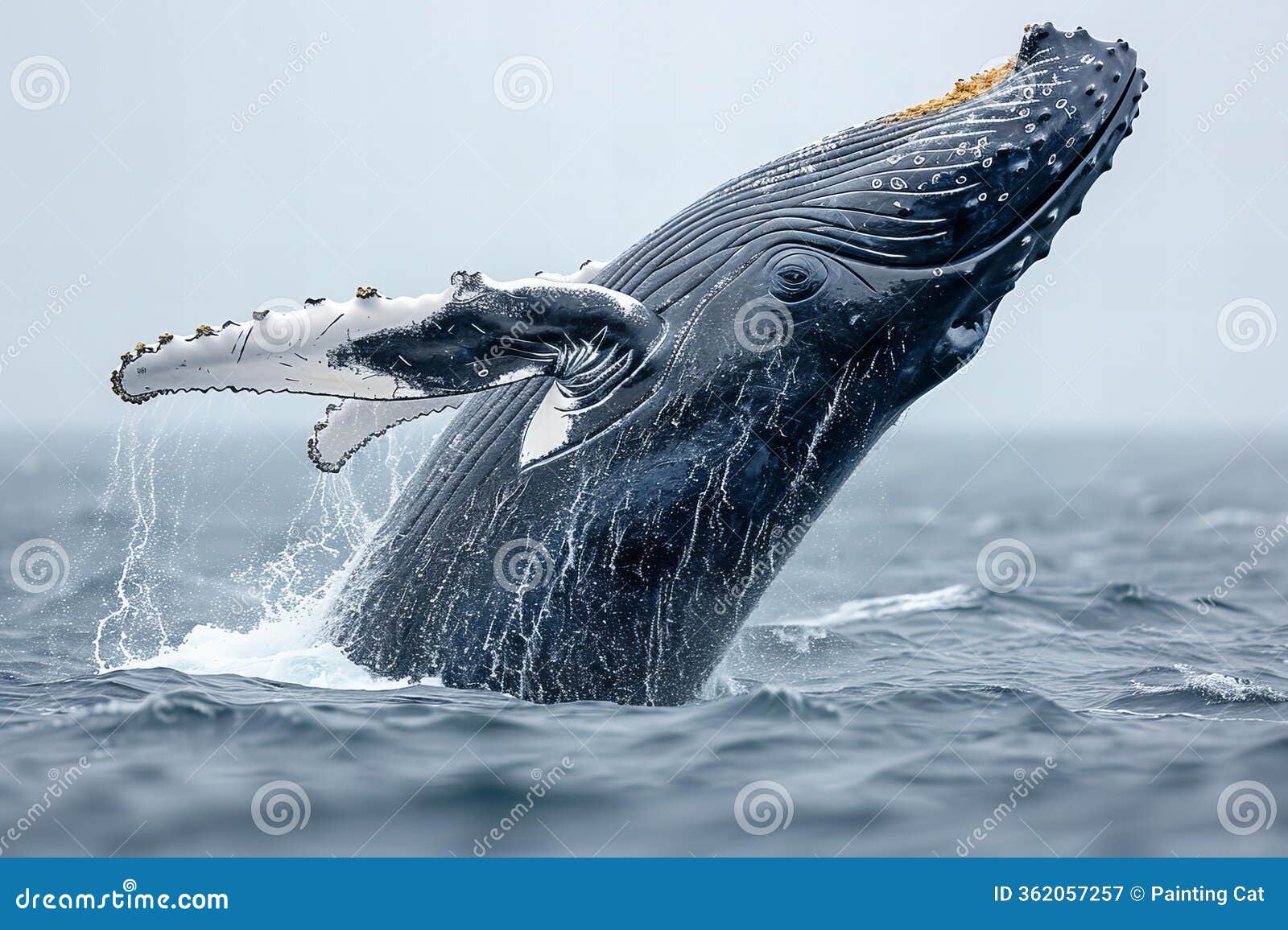 Digital Image of Humpback Whale with Tail Flipping, High Quality, High ...