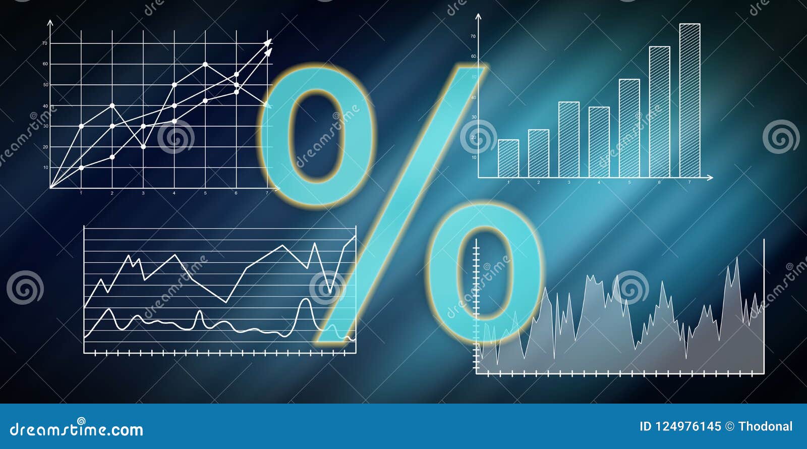Concept of Digital Interest Rates Data Stock Illustration ...