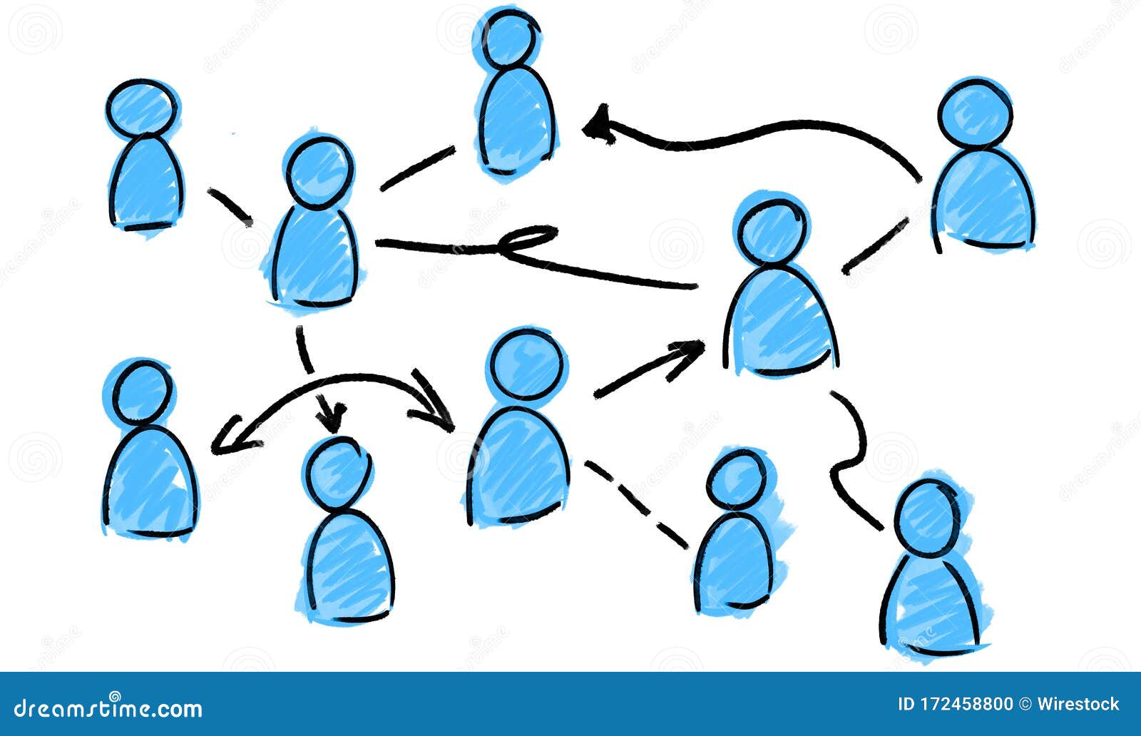 Illustration of a Digital Network on a White Background Stock ...