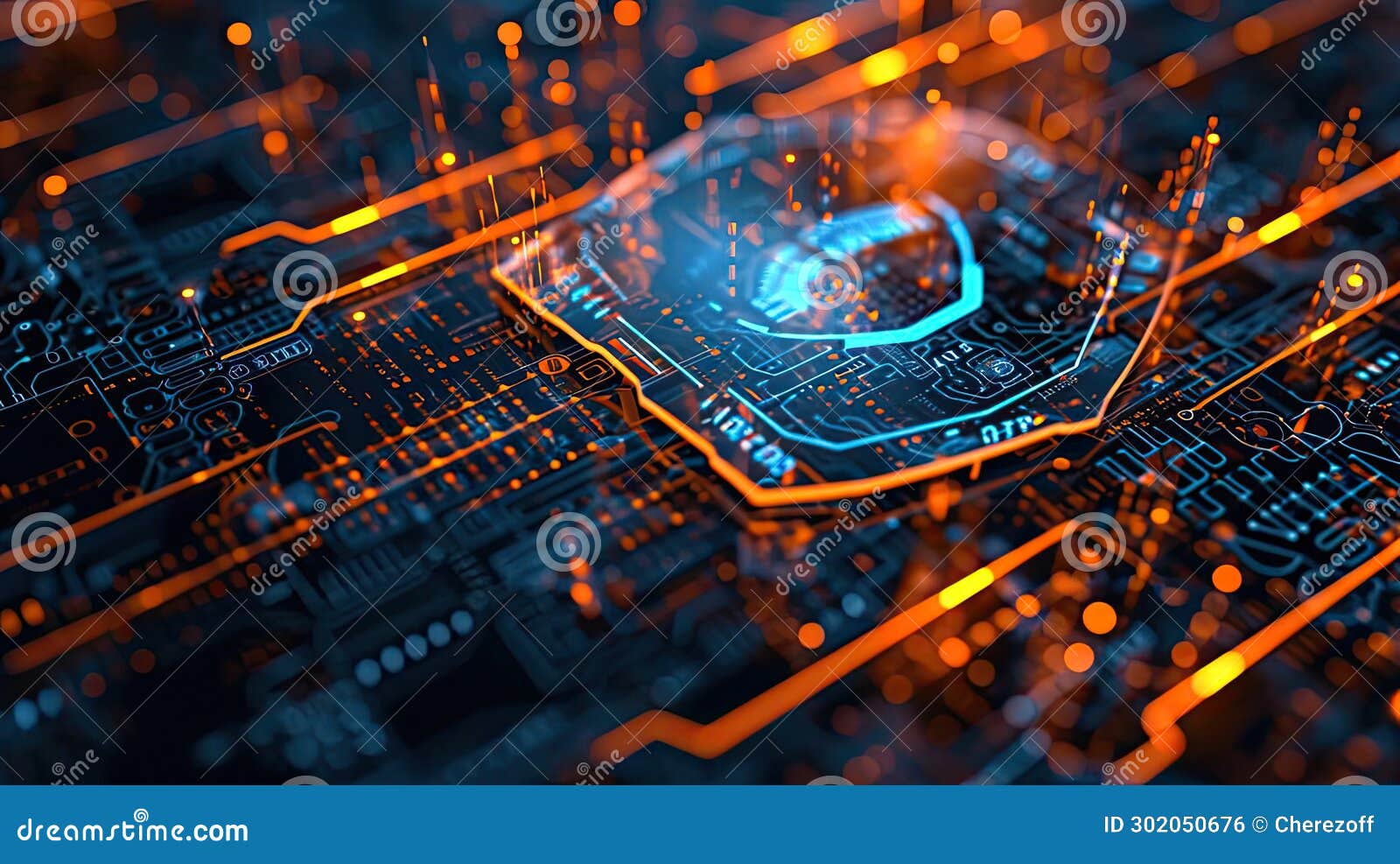 Illustration of Digital Protection Stock Illustration - Illustration of ...