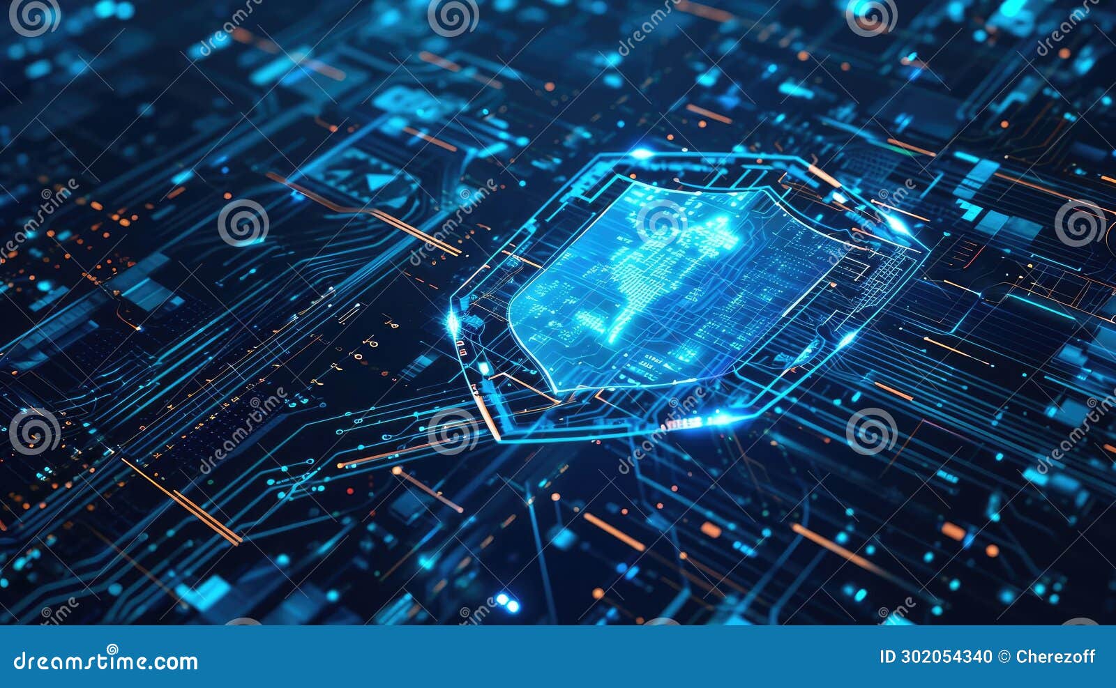 Illustration of Digital Protection Stock Photo - Image of information ...