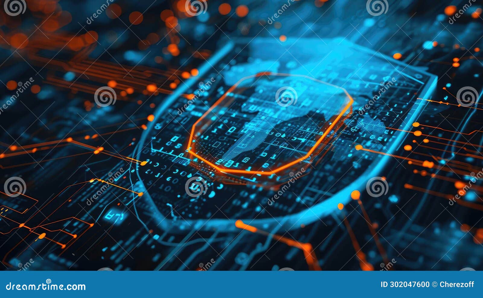 Illustration of Digital Protection Stock Illustration - Illustration of ...