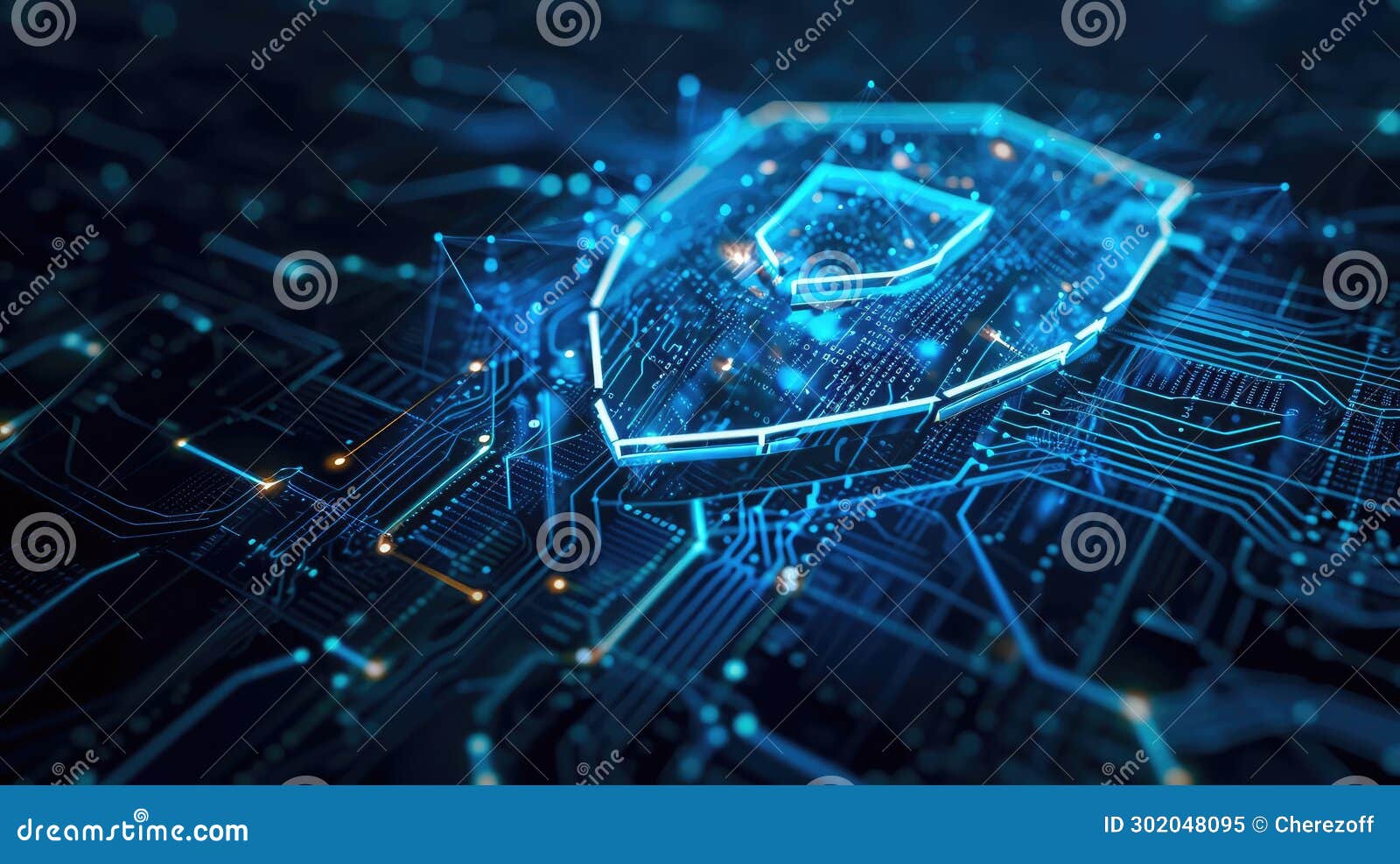 Illustration of Digital Protection Stock Illustration - Illustration of ...