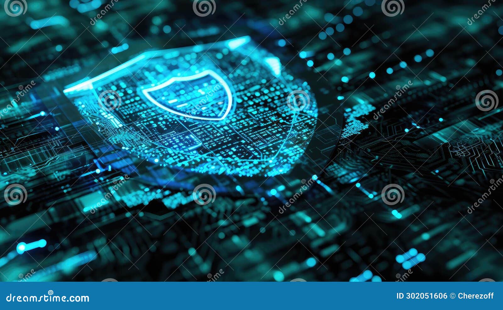 Illustration of Digital Protection Stock Illustration - Illustration of ...