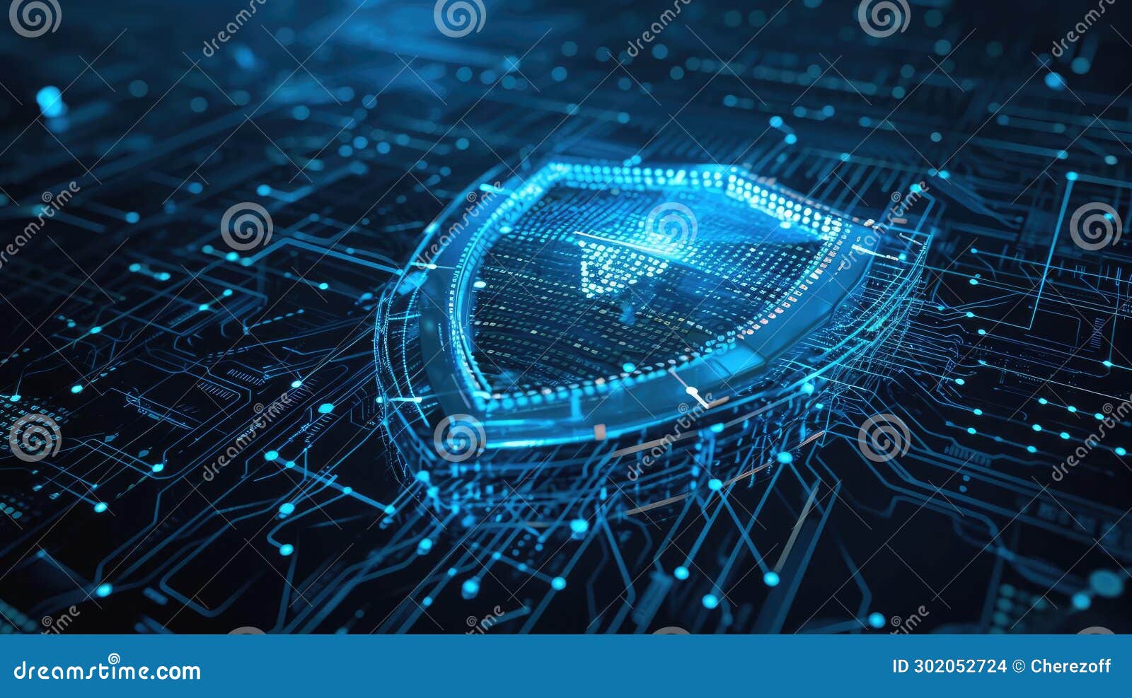 Illustration of Digital Protection Stock Photo - Image of defense ...