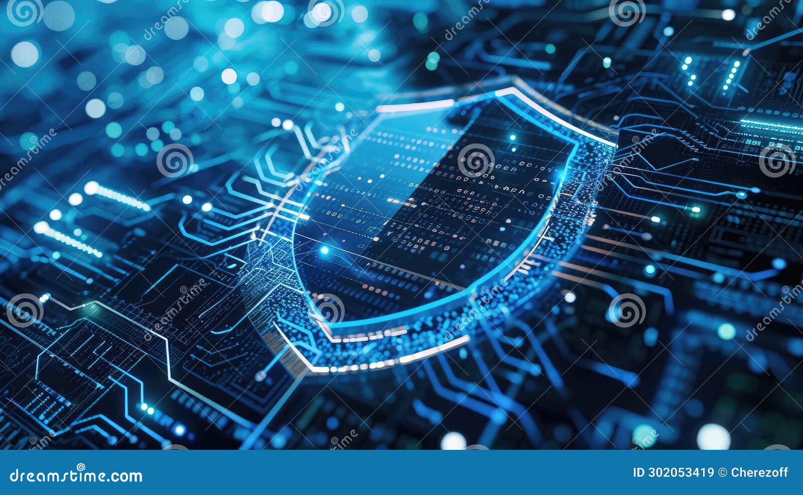 Illustration of Digital Protection Stock Image - Image of security ...
