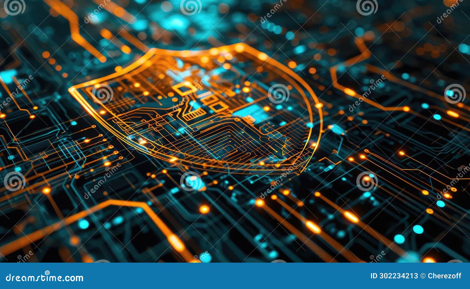 Illustration of Digital Protection Stock Image - Image of security ...