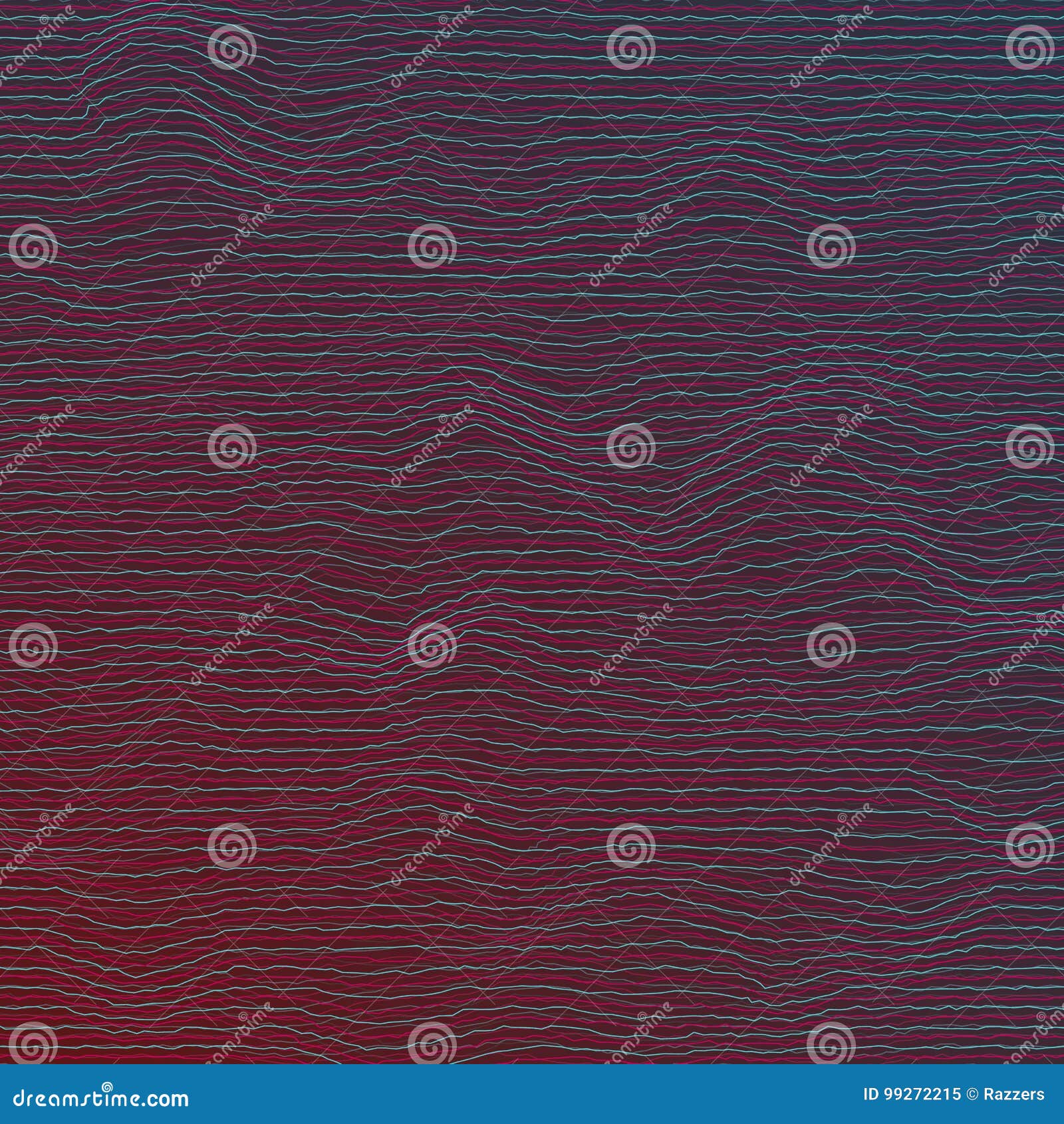 Digital Sound Wave Distortion. Vector Equalizer Frequency Glitch Effect ...