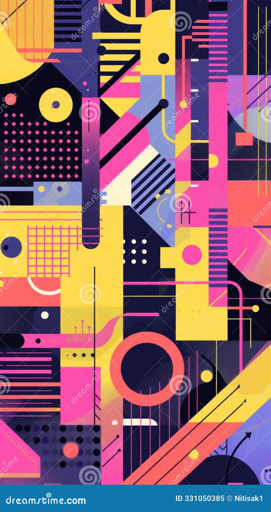 Illustration of a Digital Transformation Icon in a Colorful Modern ...