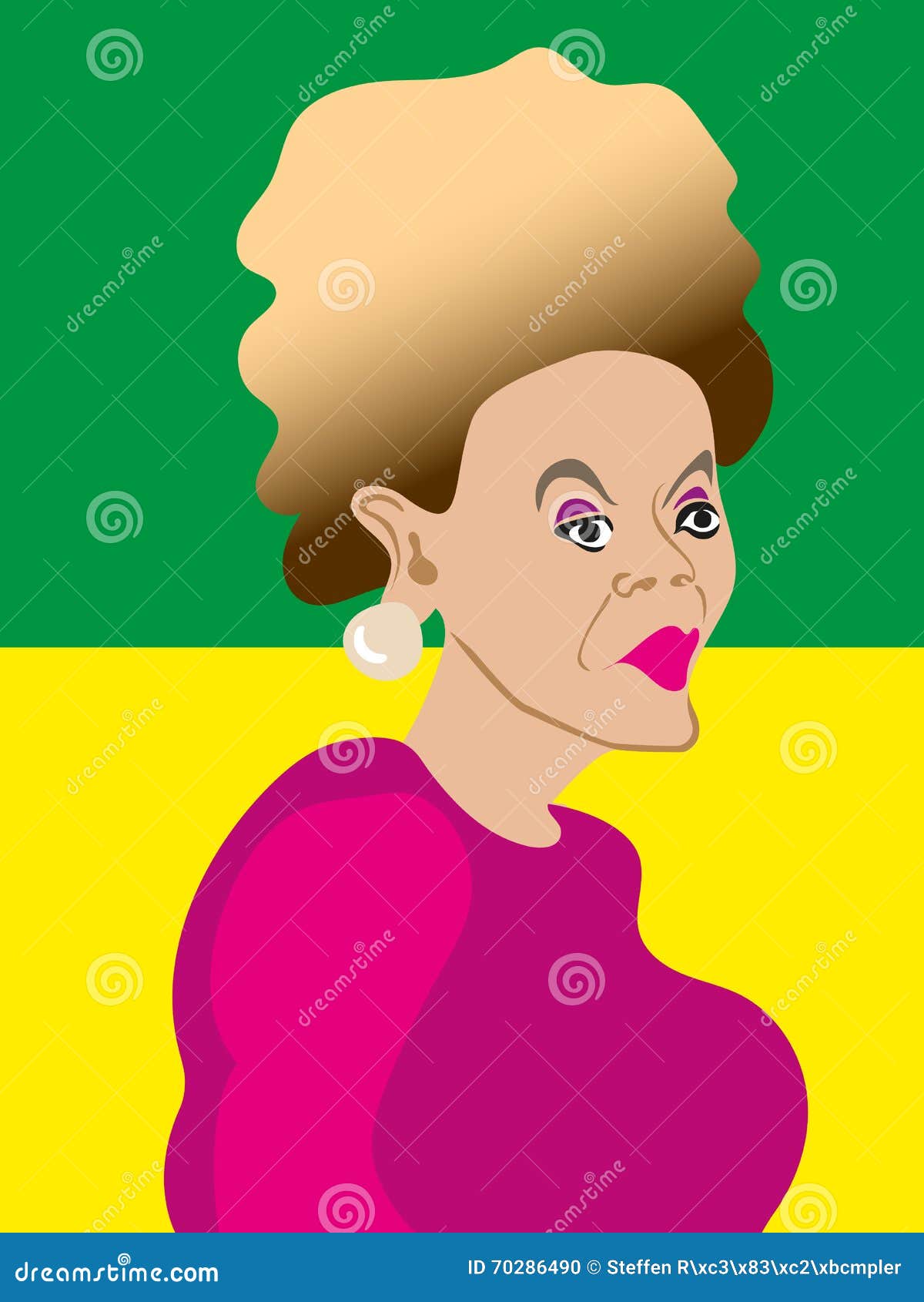 Illustration of Dilma Rousseff Editorial Image - Illustration of ...