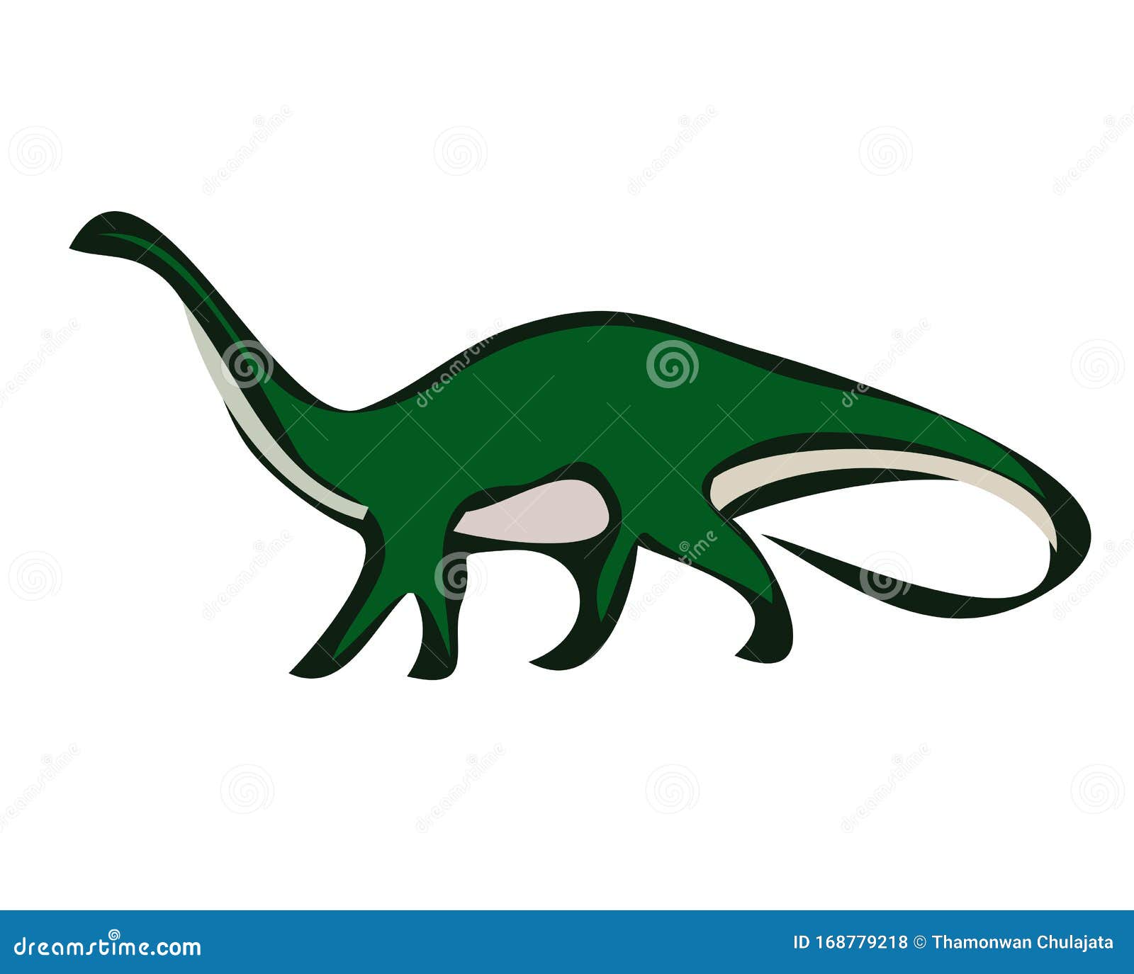 Illustration of Dinosaur Brontosaurus Stock Vector - Illustration of ...
