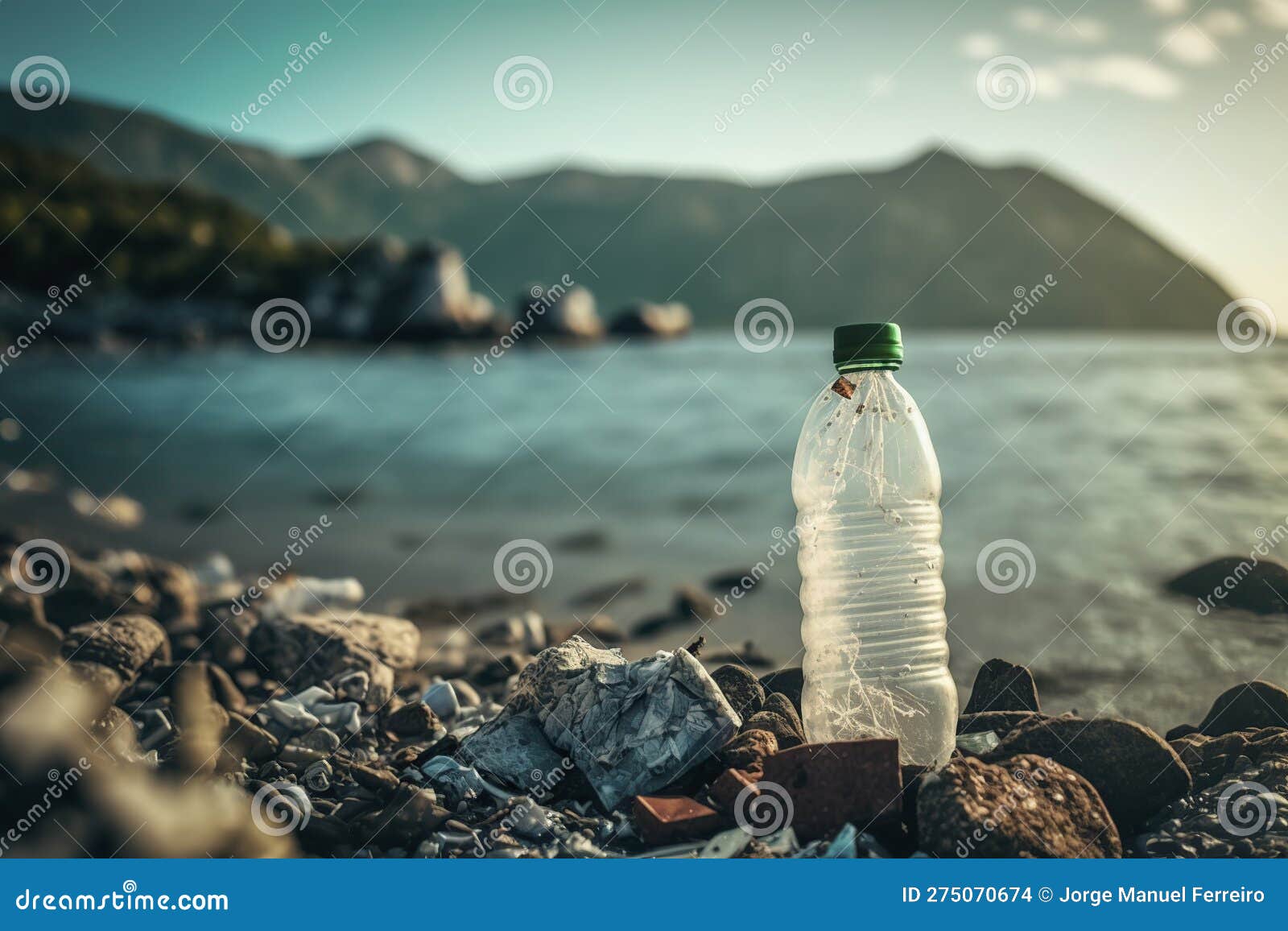 Illustration, Discarded Plastic Bottle Environmental Pollution, Ai ...