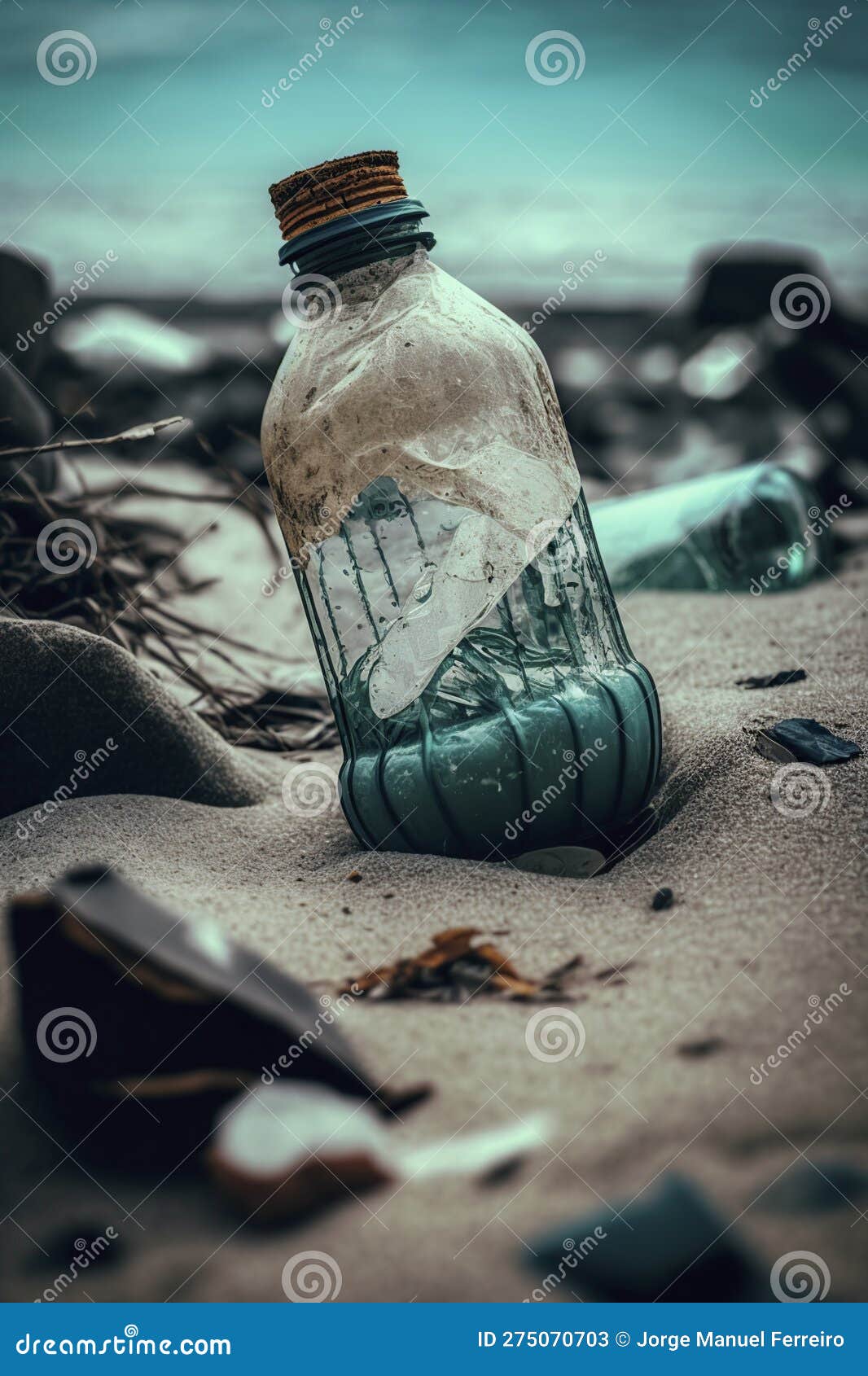 Illustration, Discarded Plastic Bottle Environmental Pollution, Ai ...