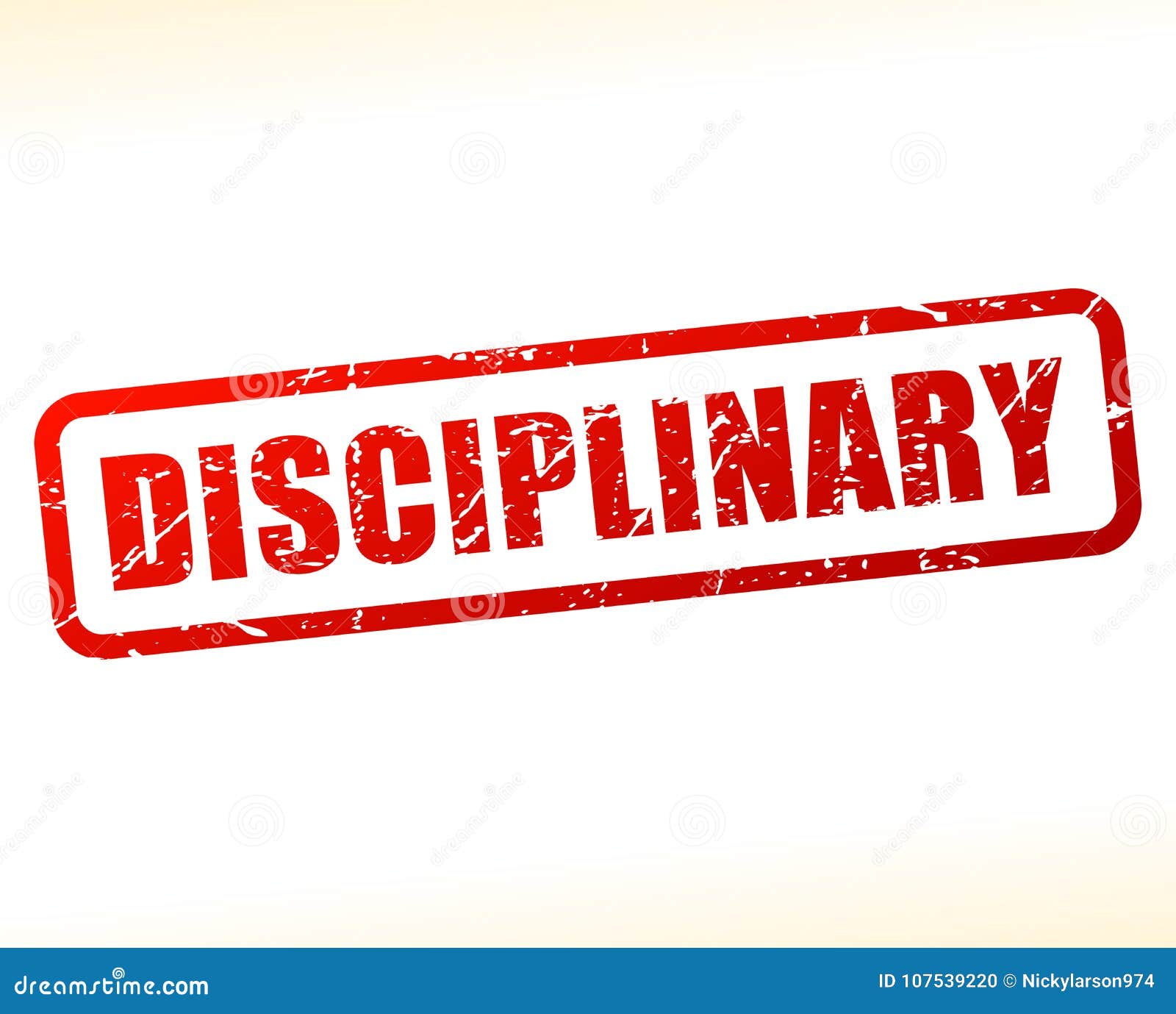 Disciplinary Red Text Stamp Stock Vector - Illustration of employee ...