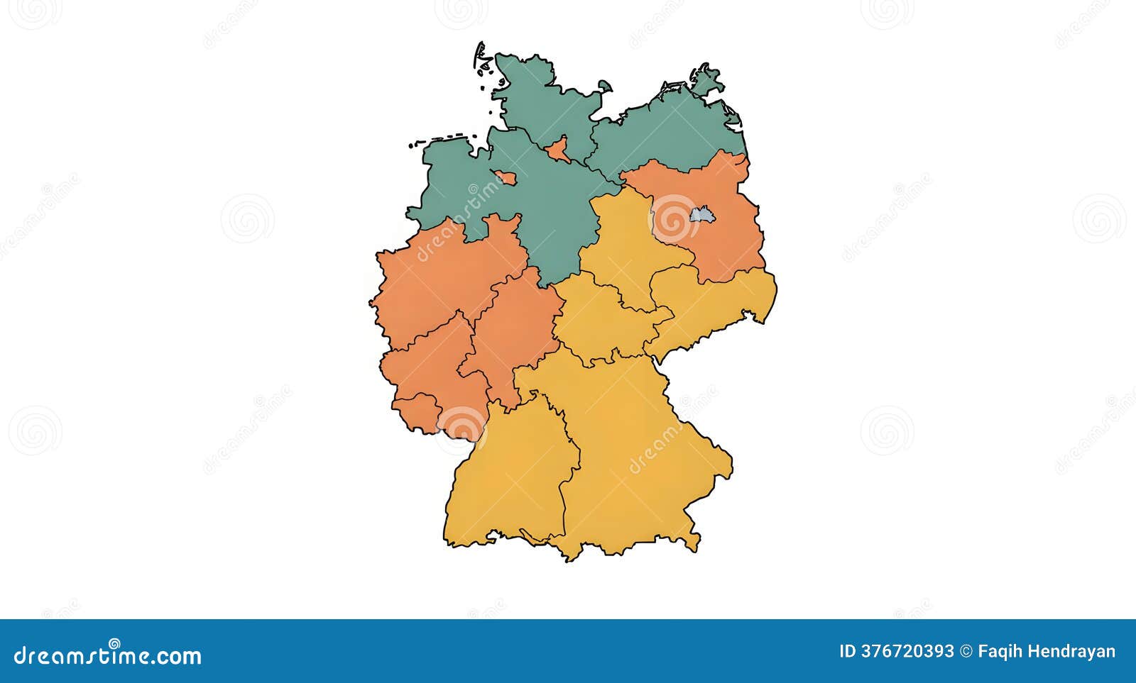 Germany Map Divided On West And East Germany, Infographics Flat Design ...