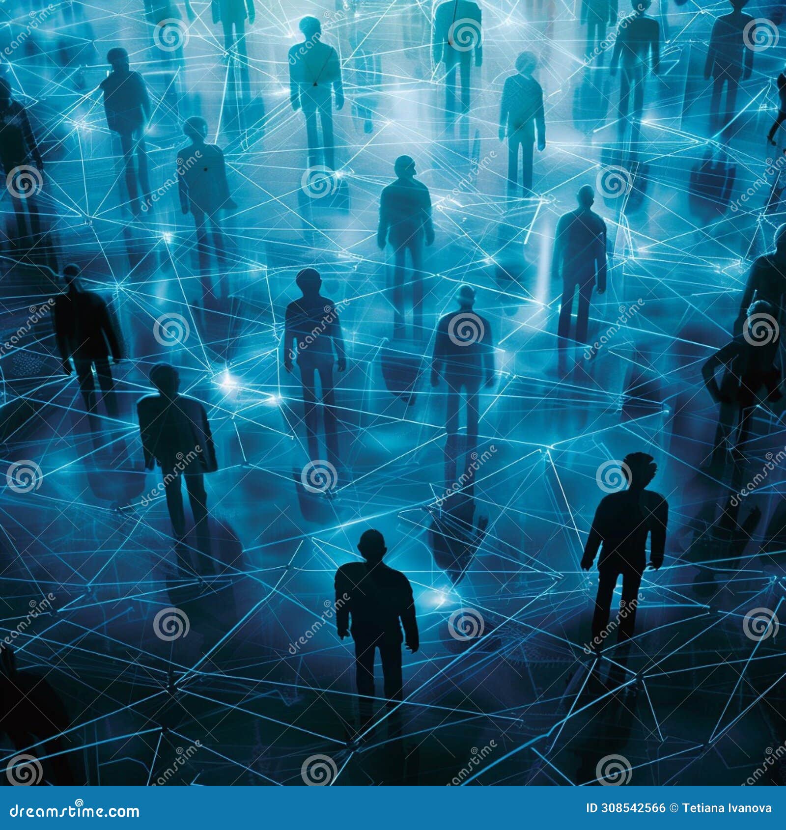 Illustration of a Diverse Network Community in Unity. Stock ...
