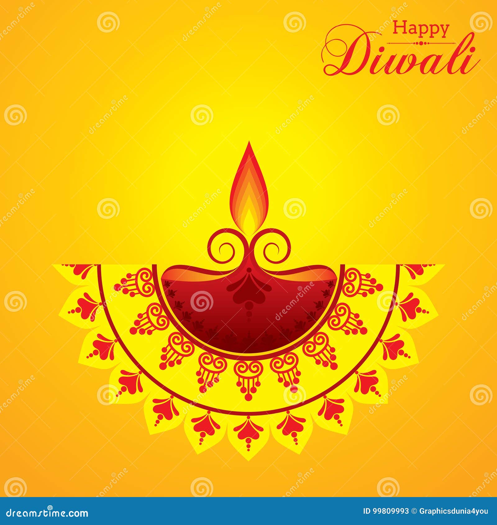 Illustration of Diwali Utsav Greeting or Poster Card Stock Vector ...