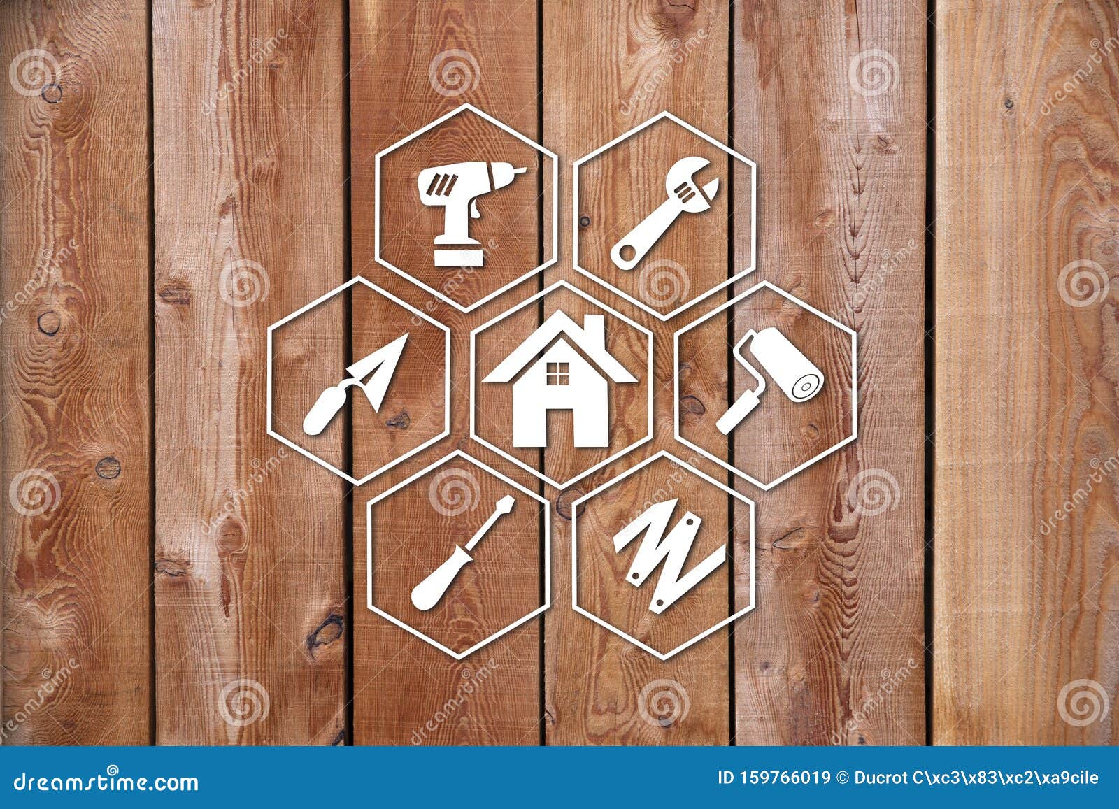 Illustration for DIY stock image. Image of real, sign - 159766019