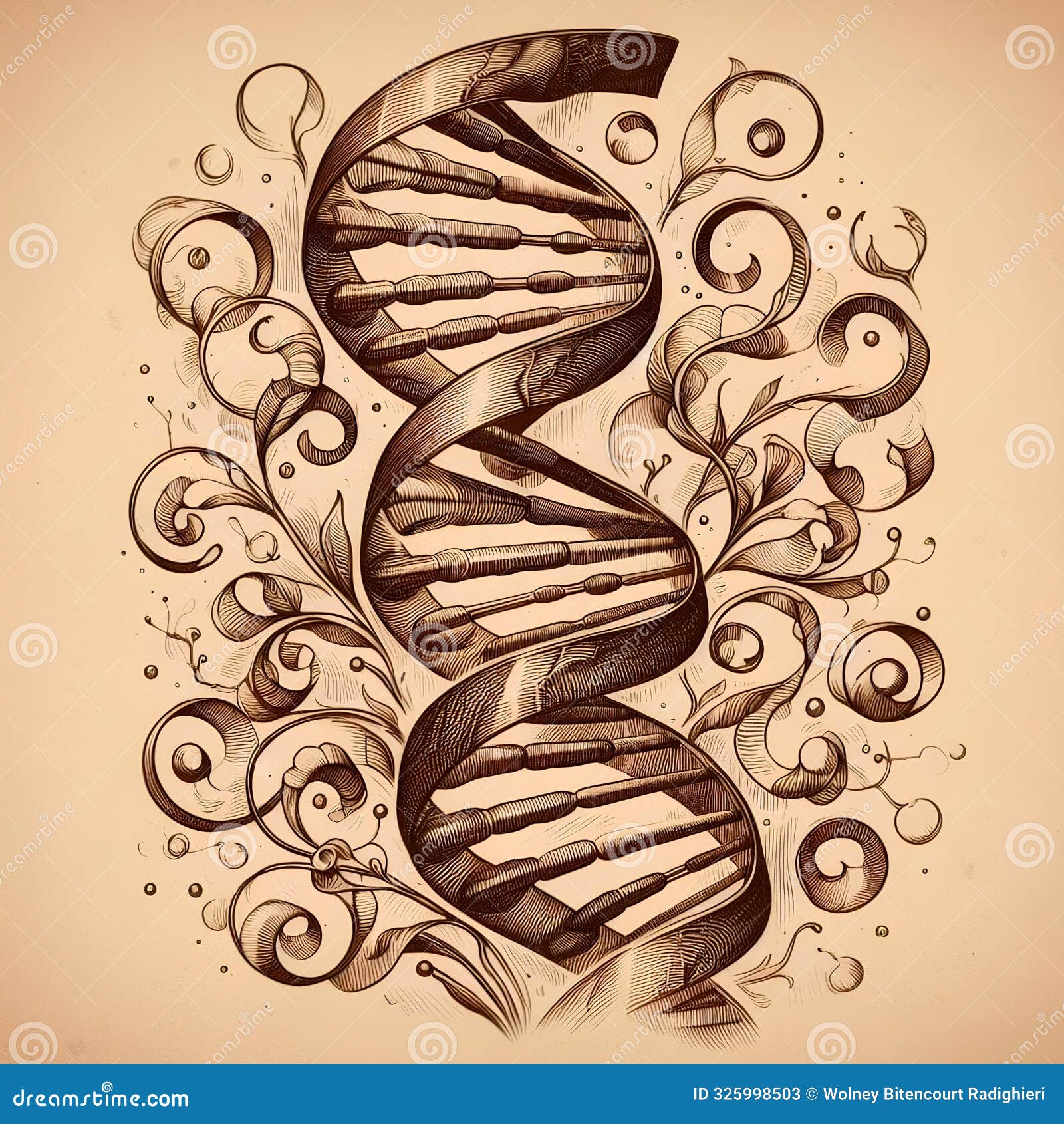 Illustration of the Dna Double Helix 42 Stock Illustration ...