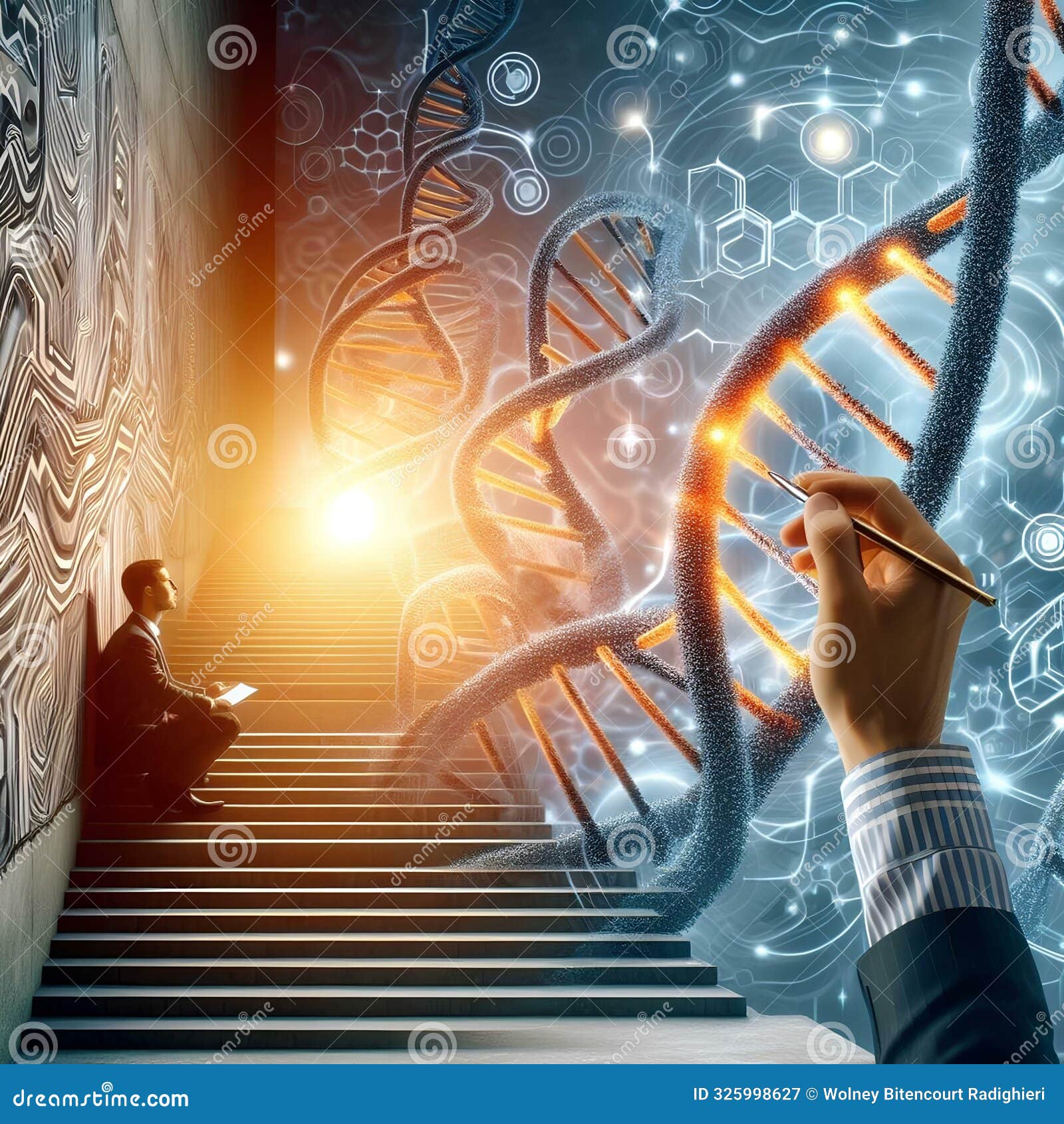 Illustration of the Dna Double Helix 14 Stock Illustration ...