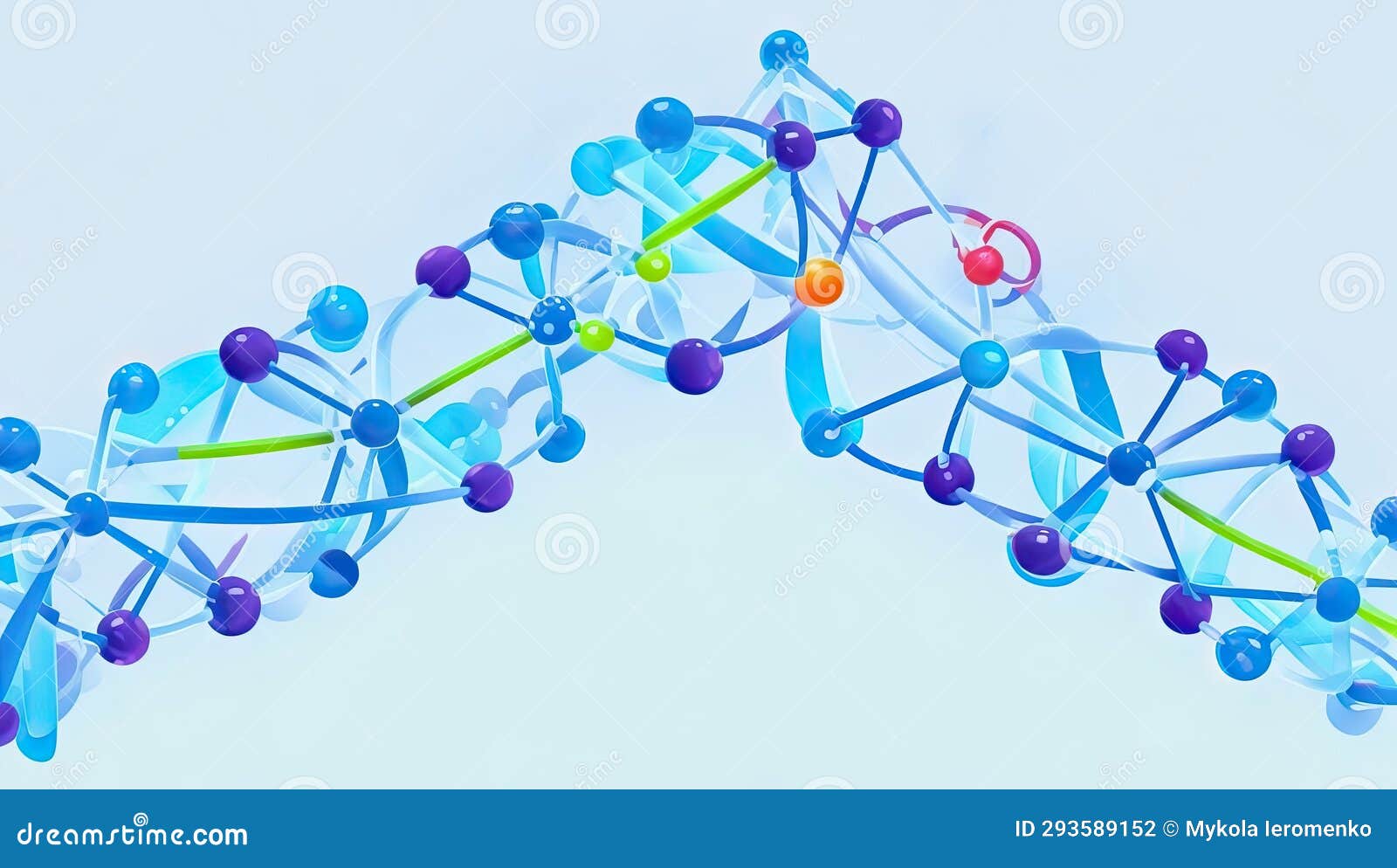 Illustration of DNA on a Light Background. Abstraction Stock ...