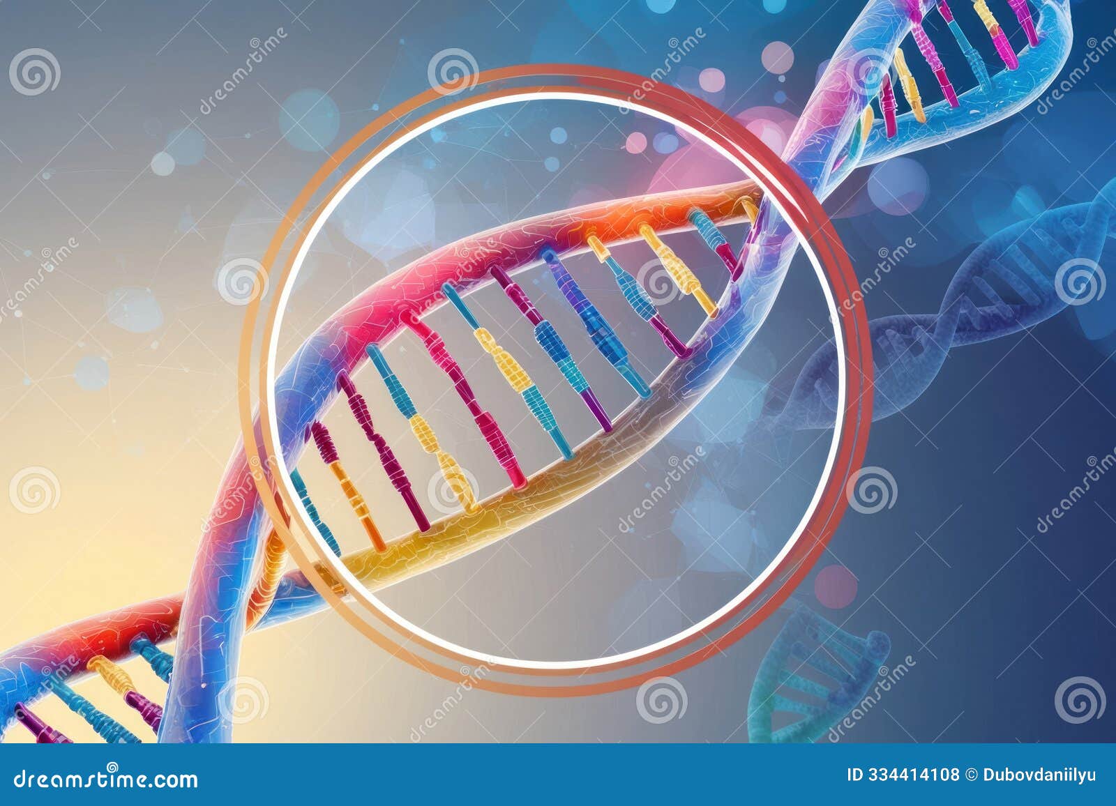 Illustration of a DNA Molecule Done in a Vector Stylish Design, Ideal ...