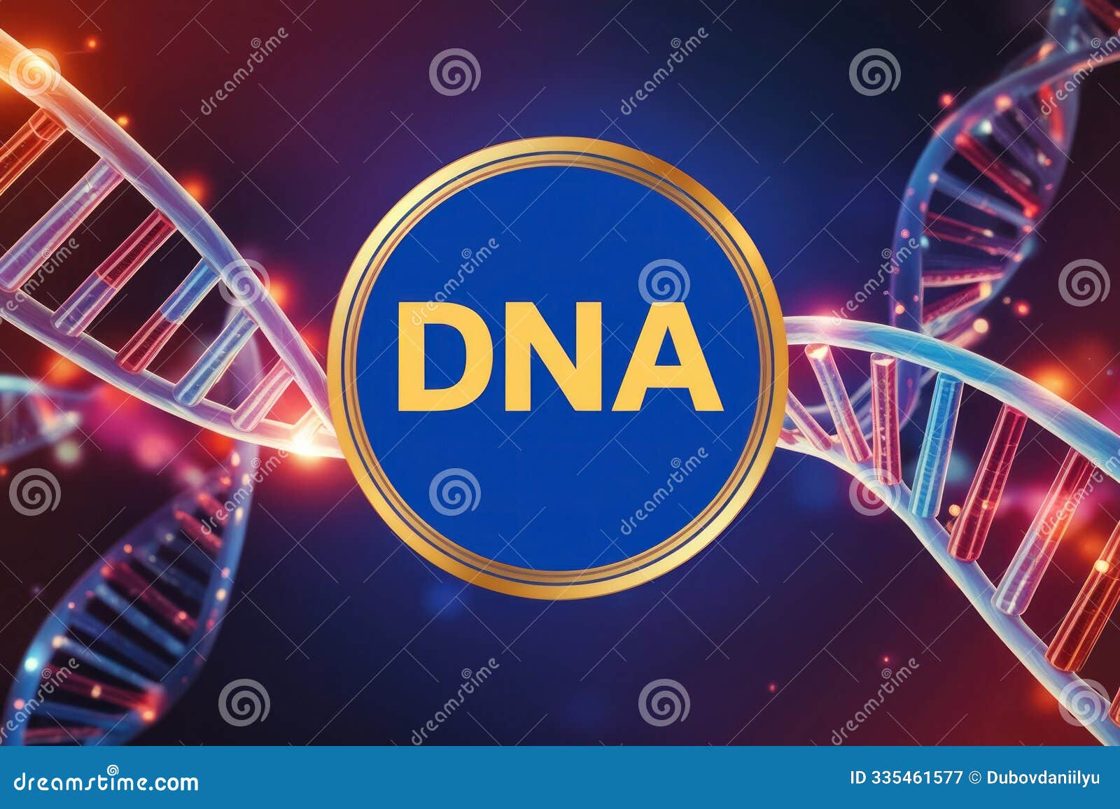 Illustration of a DNA Molecule Done in a Vector Stylish Design, Ideal ...