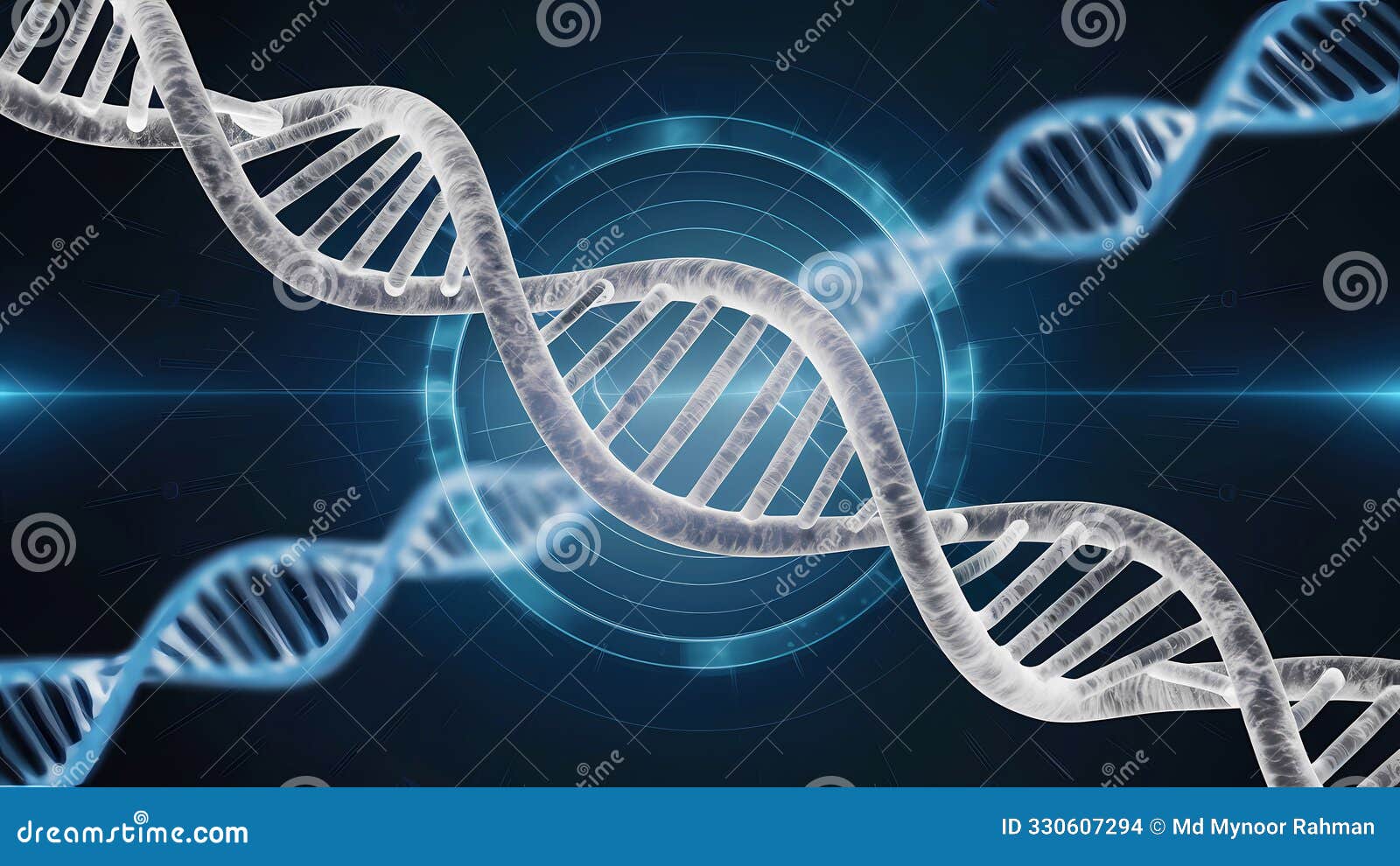 Illustration of a DNA Molecule Featuring Two Intertwined Strands ...
