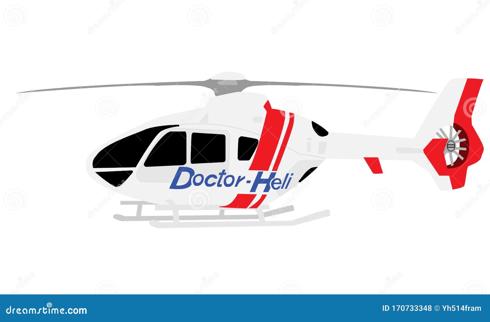 Illustration of a Doctor Helicopter Made in Vector Stock Vector ...