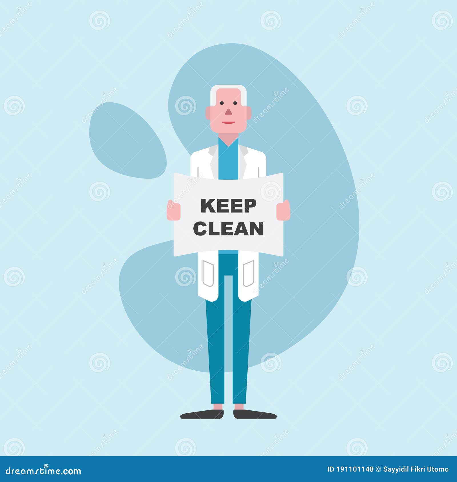 Illustration Doctor Keep Clean Stock Vector - Illustration of health ...