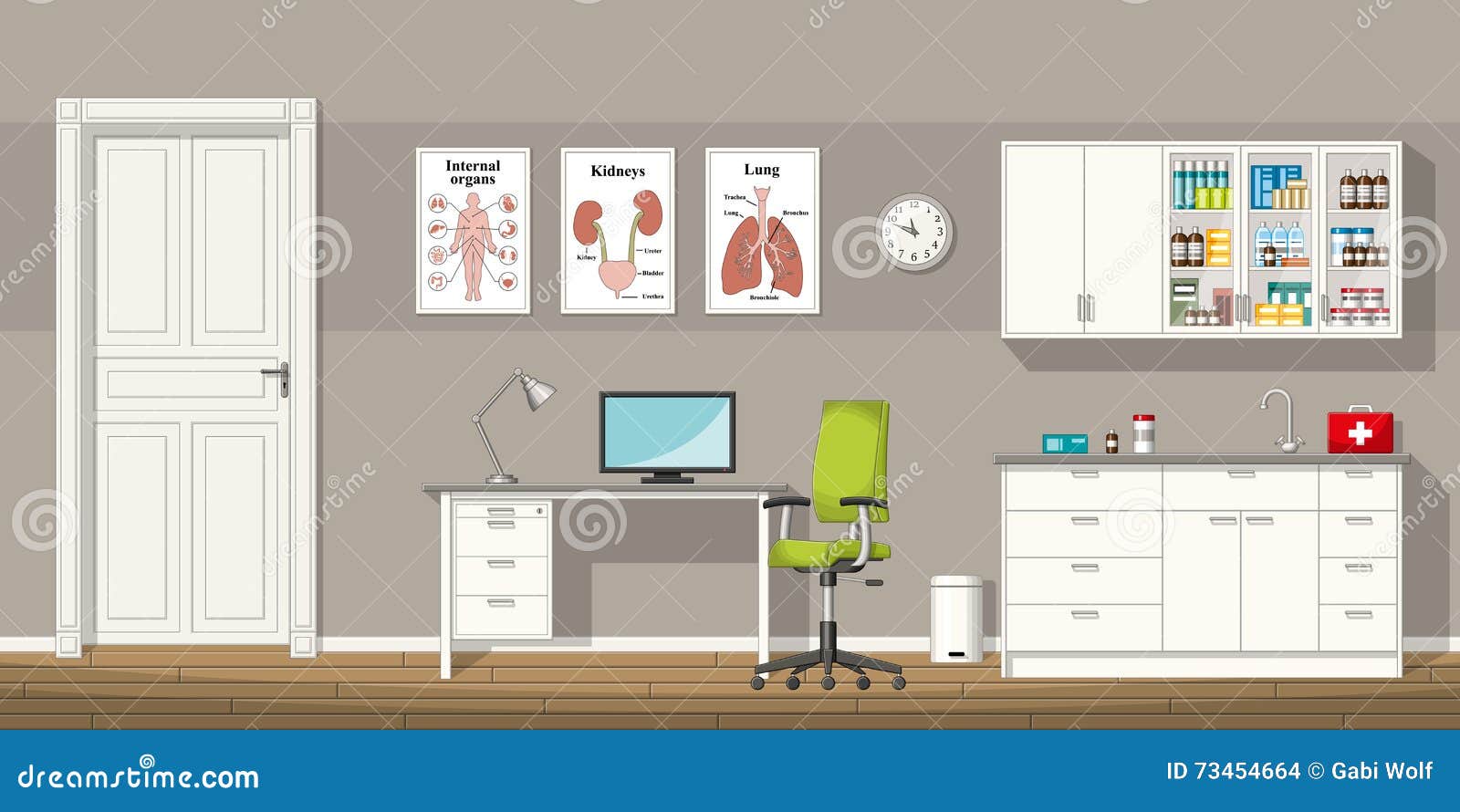 Illustration of a Doctor Office Stock Vector - Illustration of ...