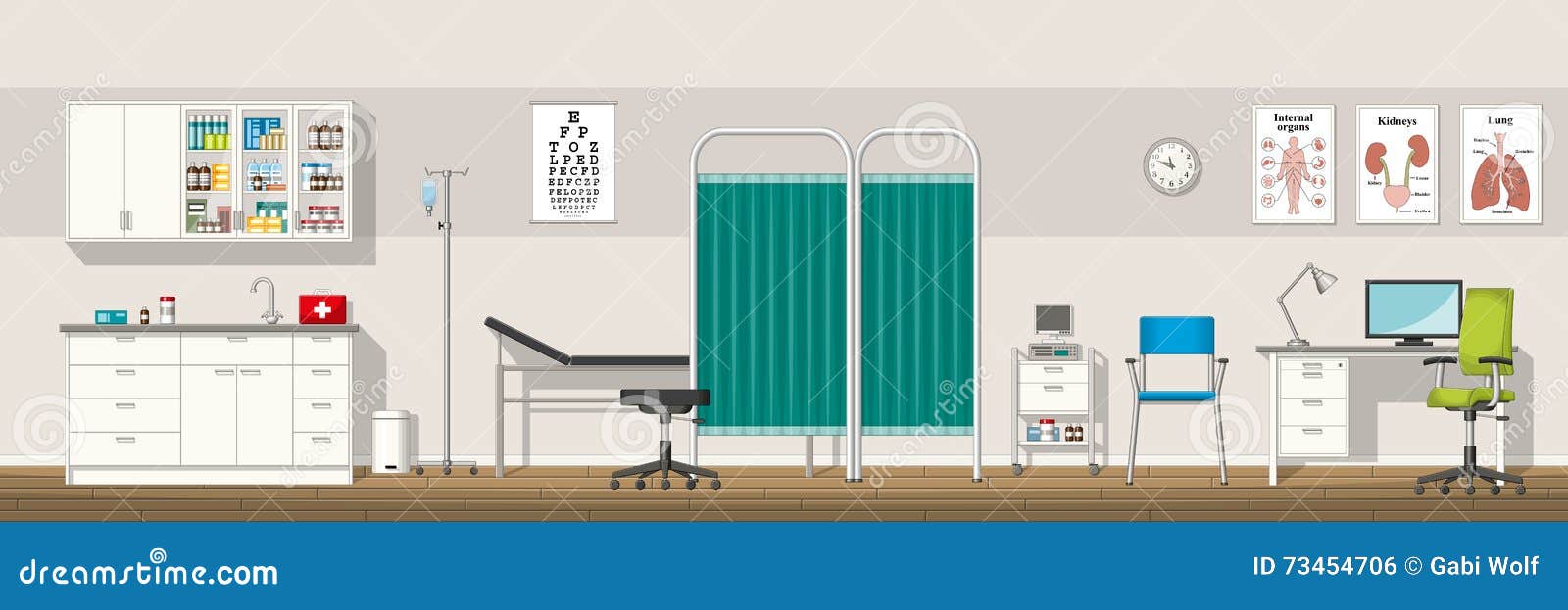 Illustration of a Doctor Office Stock Vector - Illustration of disease ...