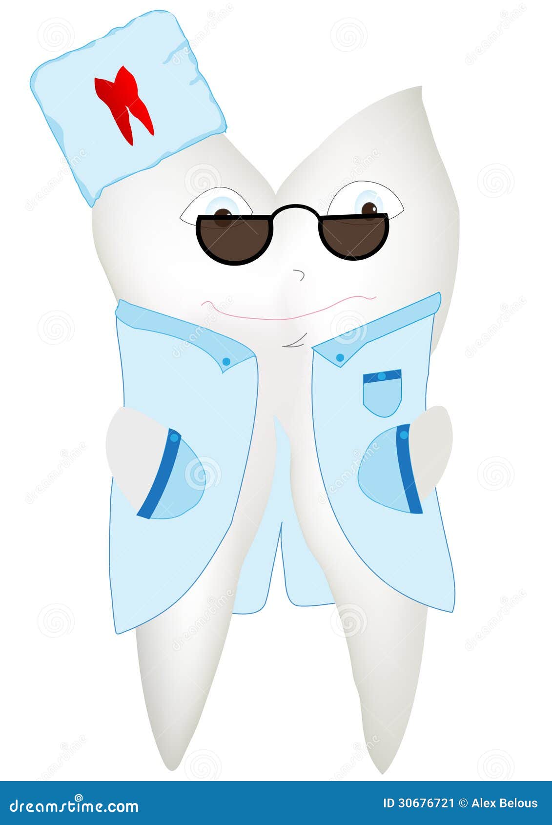 Doctor & Tooth Character Tooth Dental Checkup Illustration Vector On ...