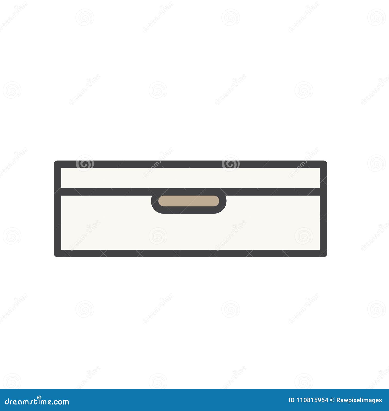 Illustration of Document Drawer Icon Stock Illustration - Illustration ...