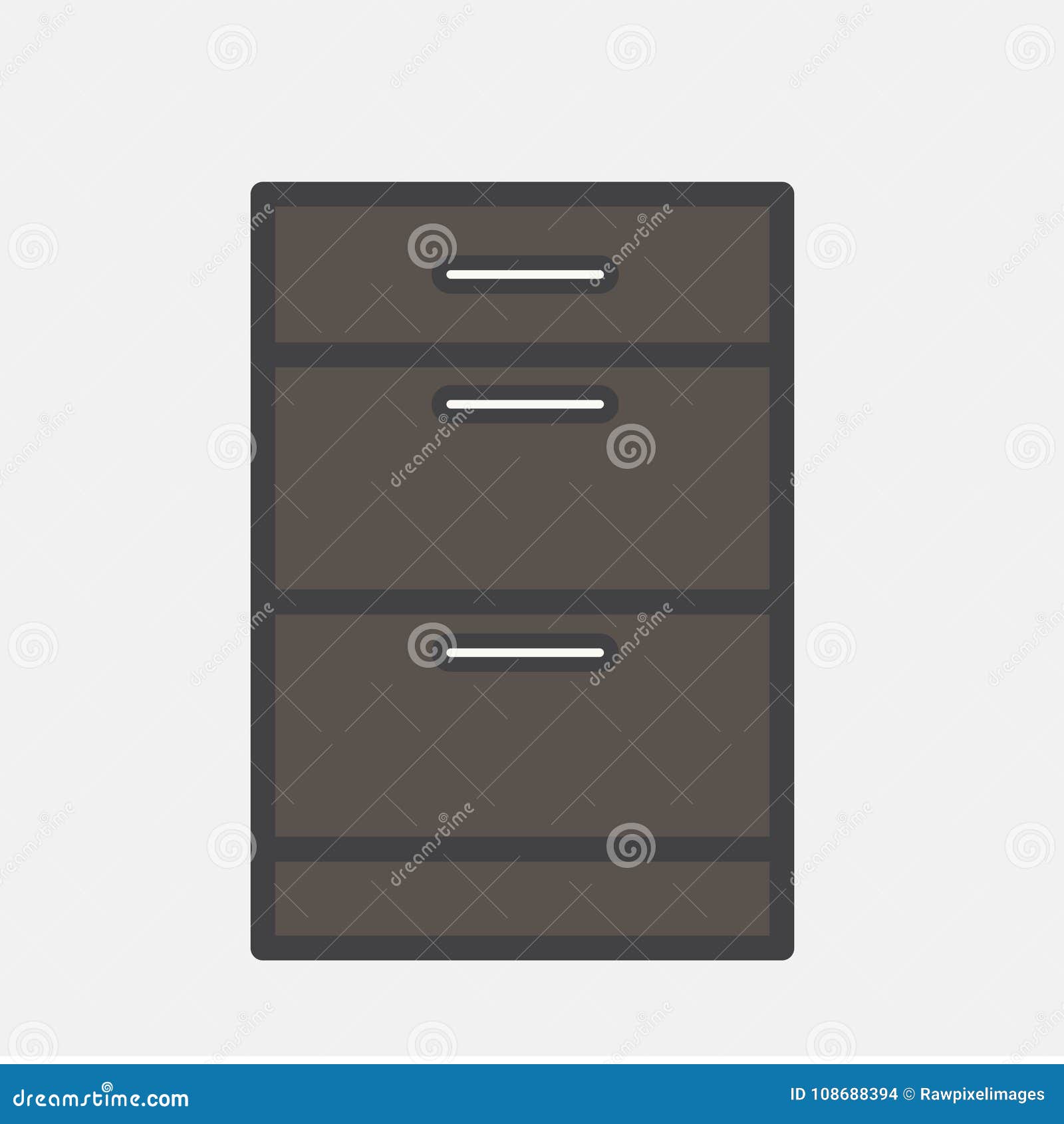 Illustration of Document Drawer Isolated Stock Illustration ...