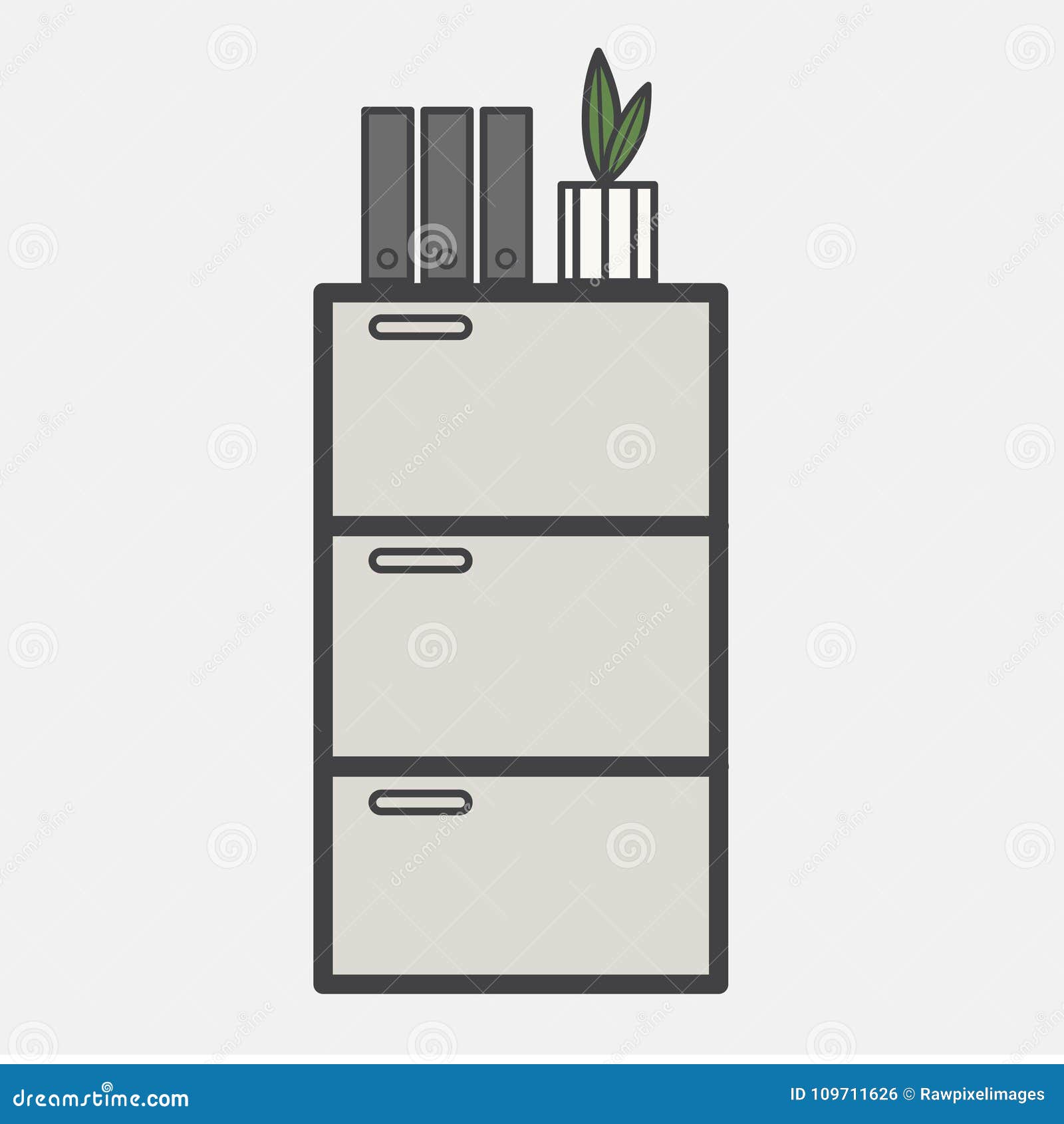 Illustration of Document Drawer Isolated Stock Illustration ...